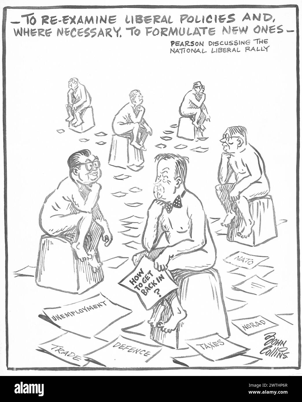 Cartoon - The Thinkers. John Collins (1917-2007 Stock Photo - Alamy