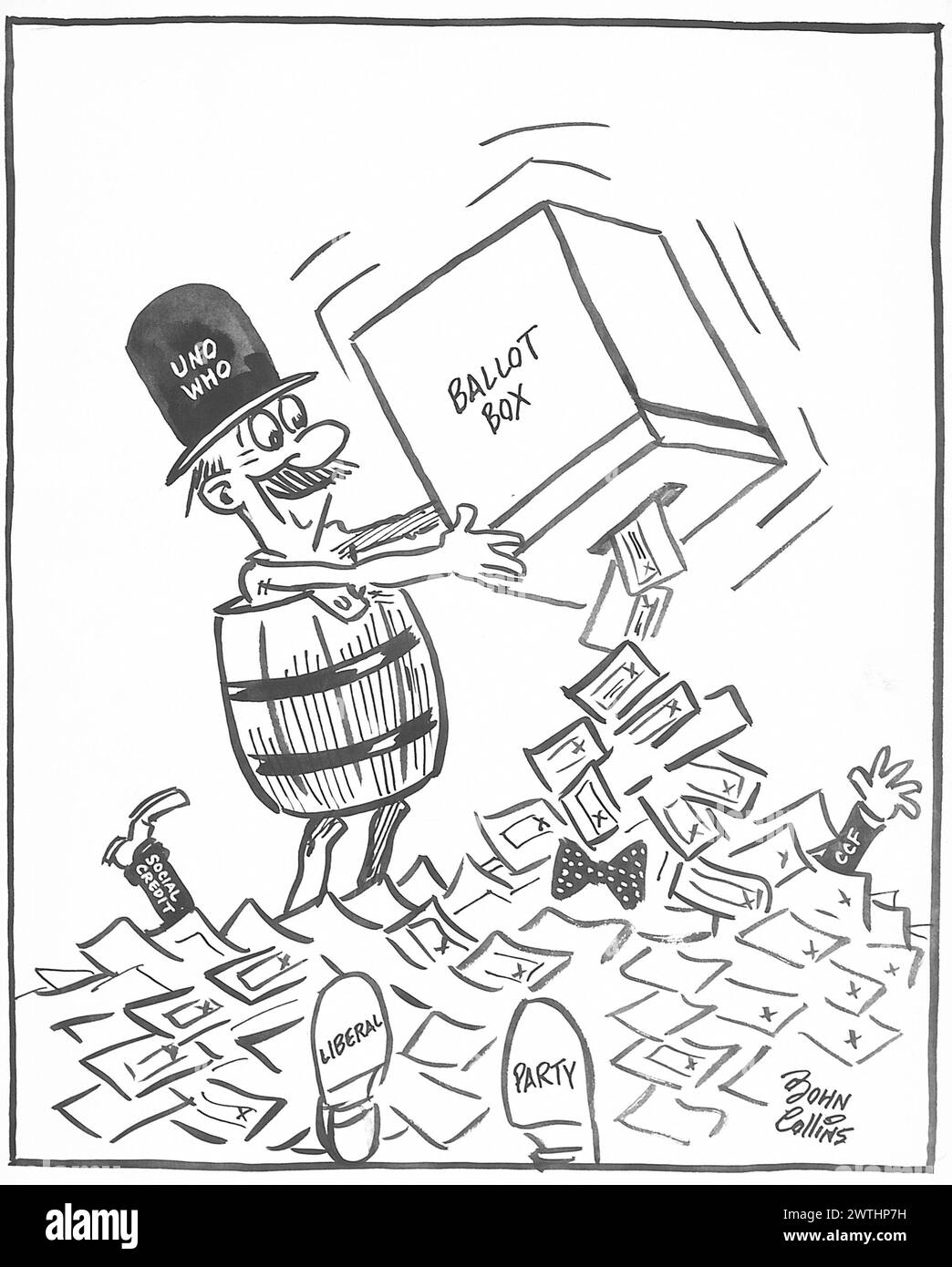 Cartoon - April Fool. John Collins (1917-2007 Stock Photo - Alamy