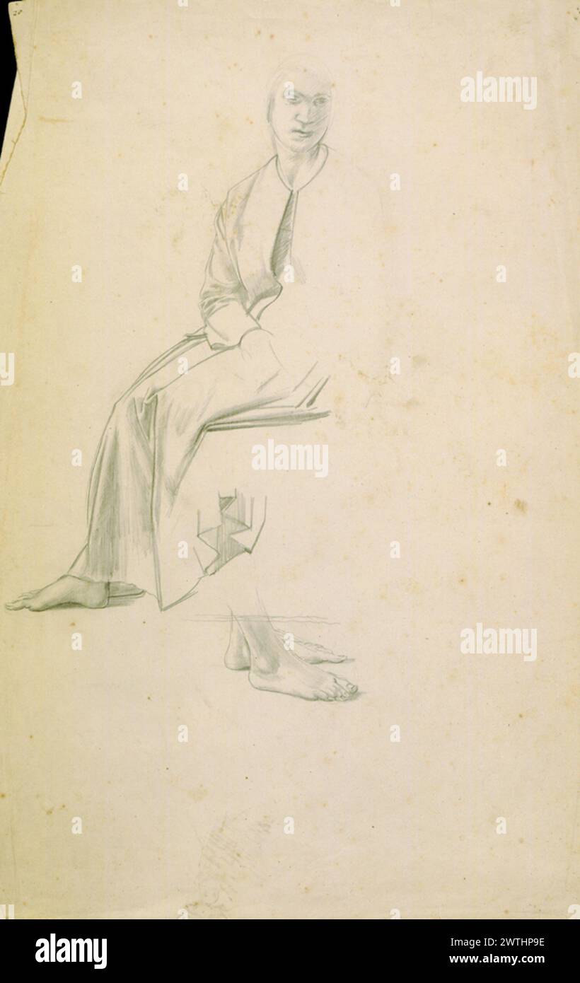 Untitled - preparatory drawing for 'The marriage at Cana' drawings ...