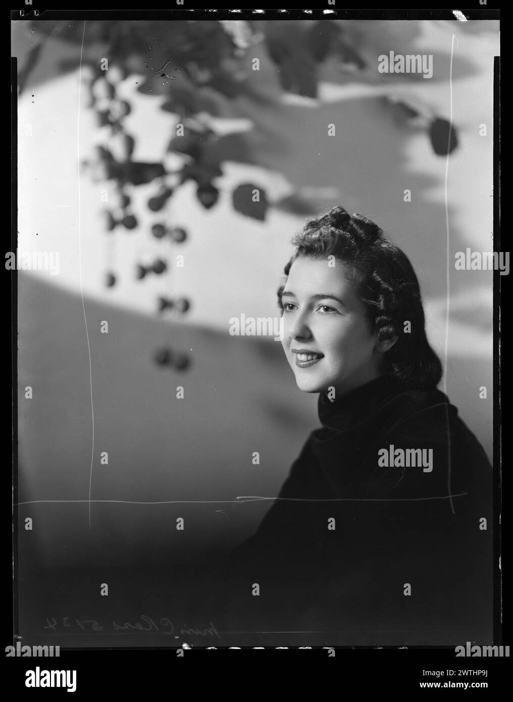 Miss L Ross gelatin silver negatives, black-and-white negatives Stock ...