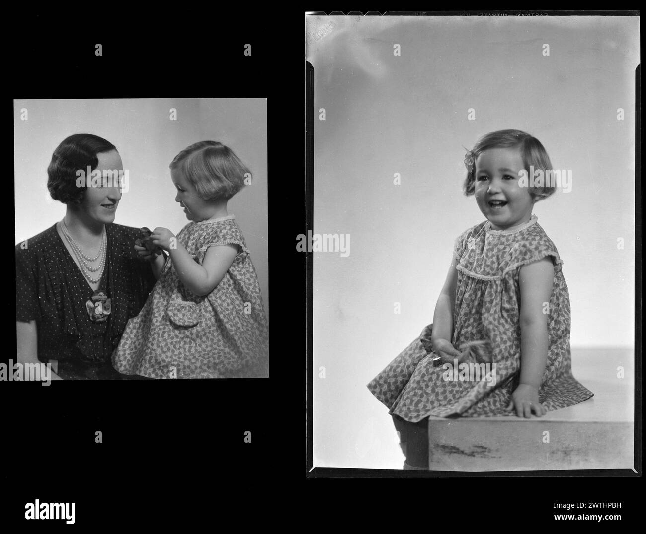 Woman and Child; inscribed 'Mrs Bryan Todd' Nitrate negatives, gelatin ...