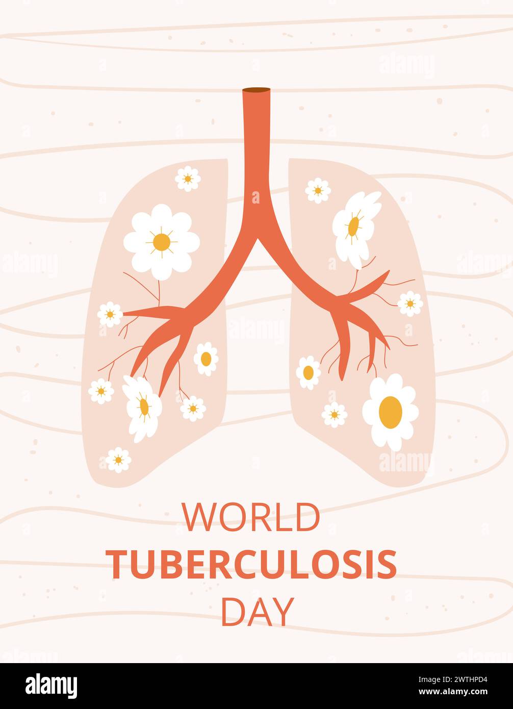 World tuberculosis day banner template. Awareness about disease. Vector ...