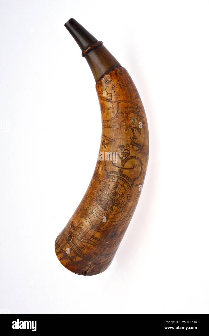 Powder horn Stock Photo - Alamy