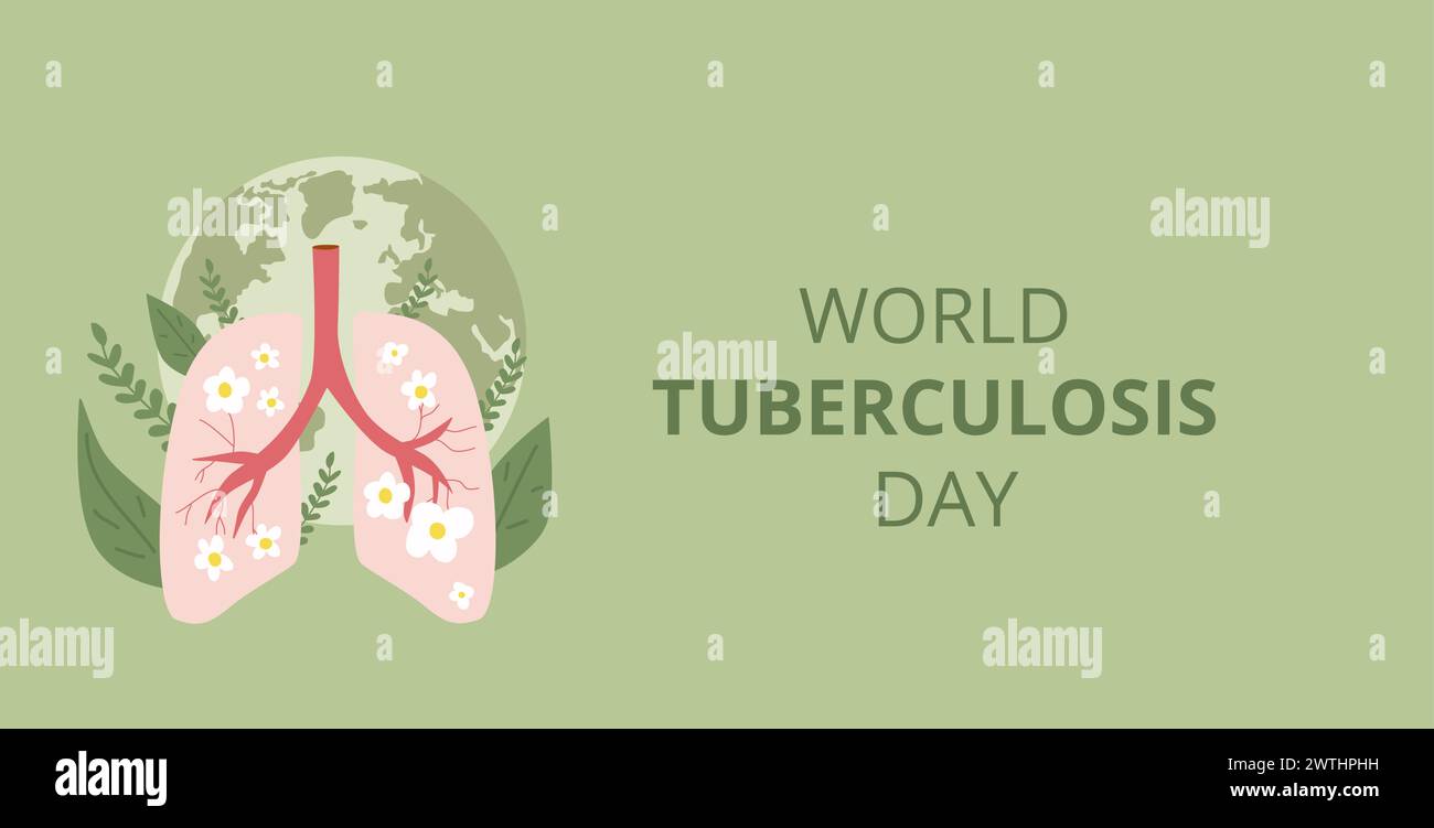 World tuberculosis day banner template. Awareness about disease. Vector ...