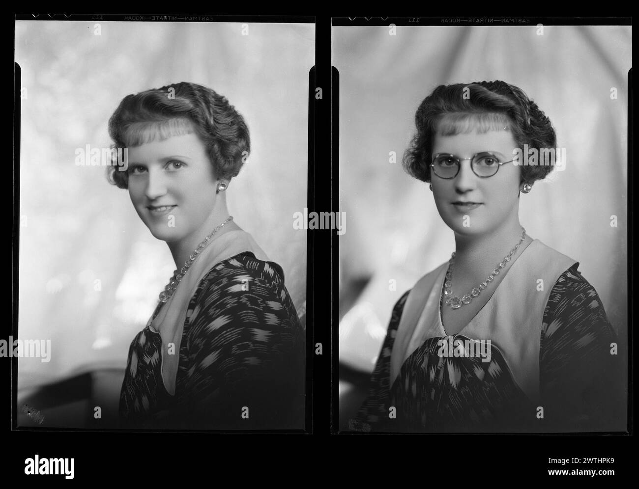 Woman; inscribed 'Miss C. Barrett' Nitrate negatives, gelatin silver ...