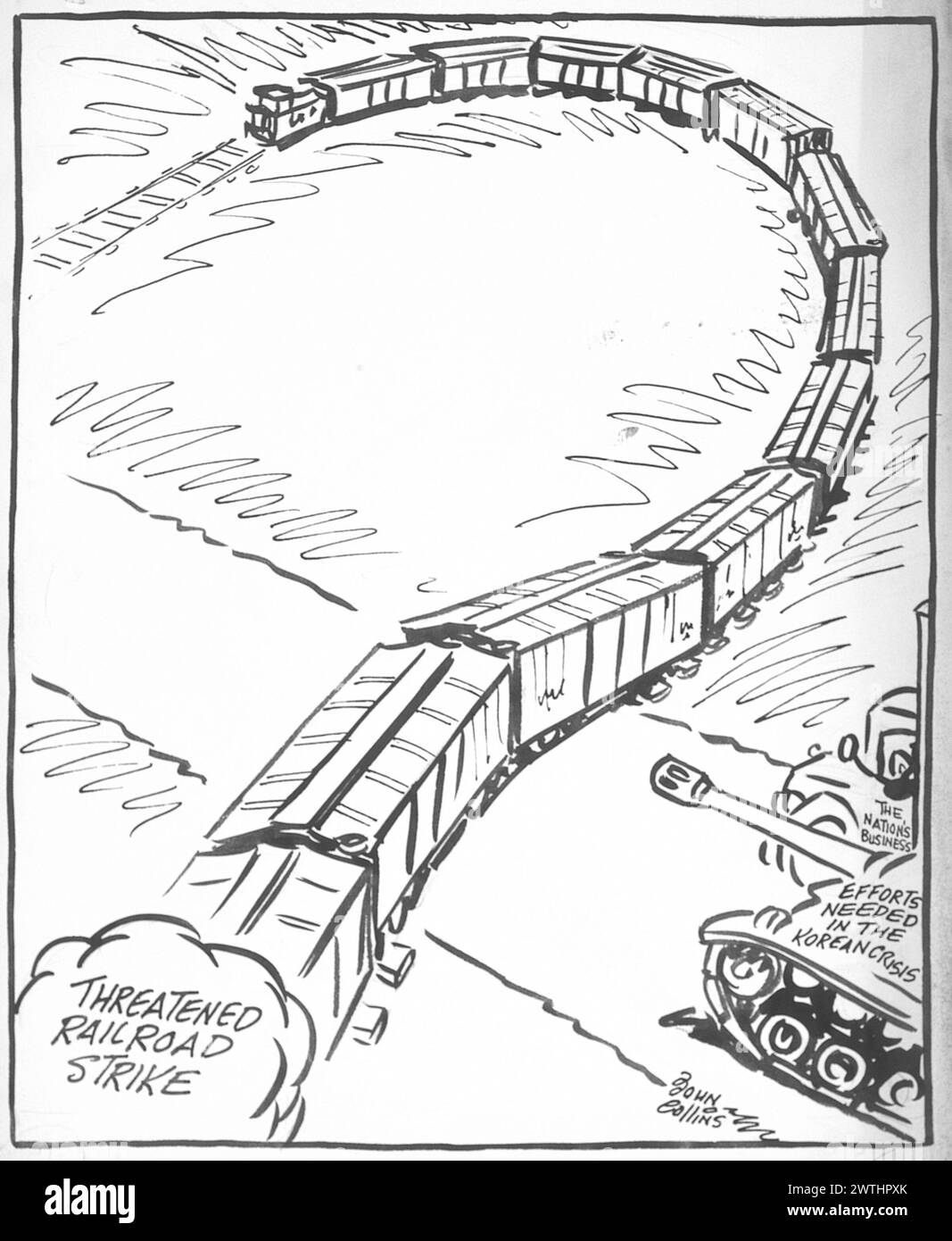 Cartoon - Ominous Question Mark. John Collins (1917-2007 Stock Photo ...