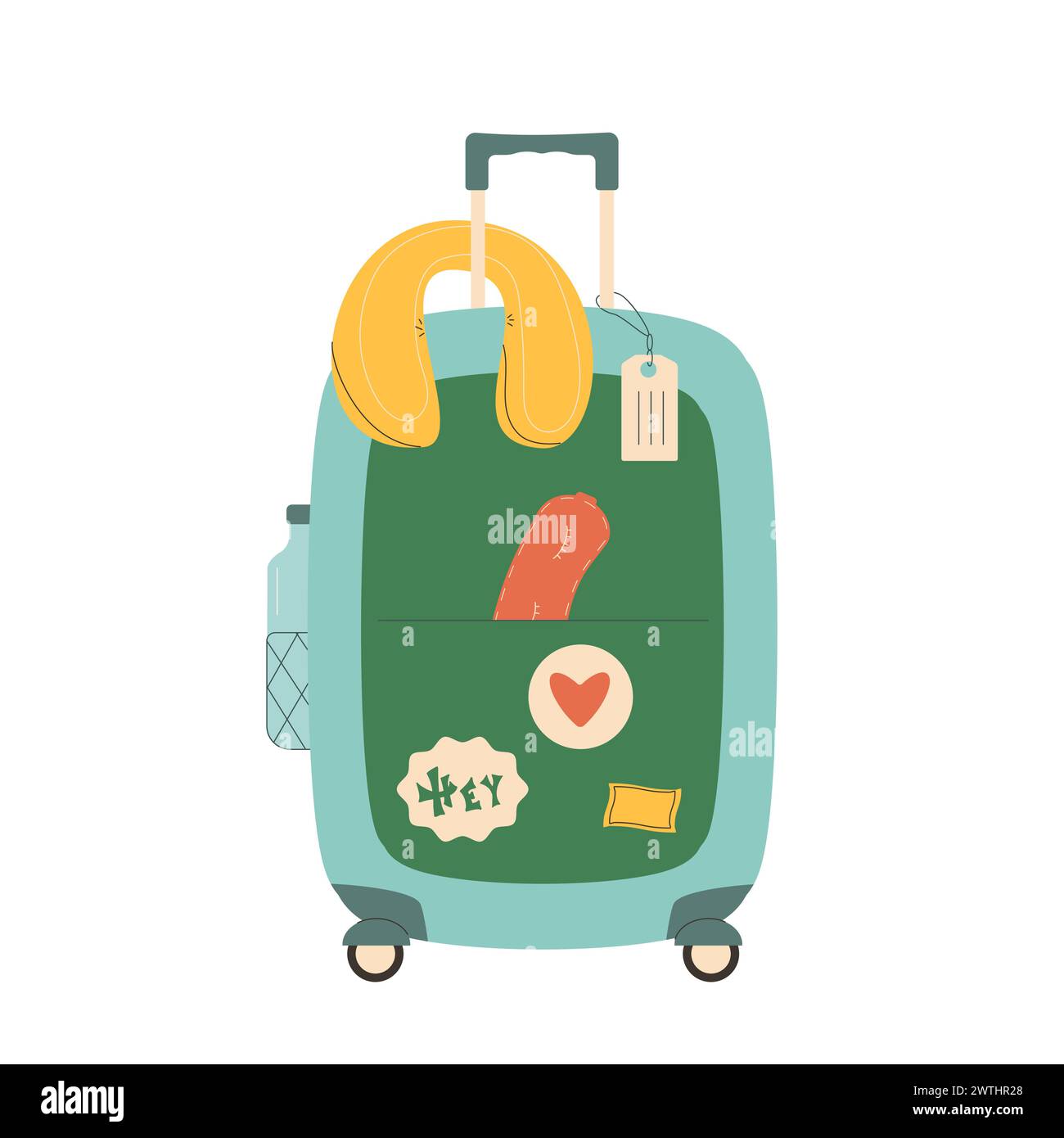 Luggage isolated on white background. Travel bag. Baggage vector flat ...
