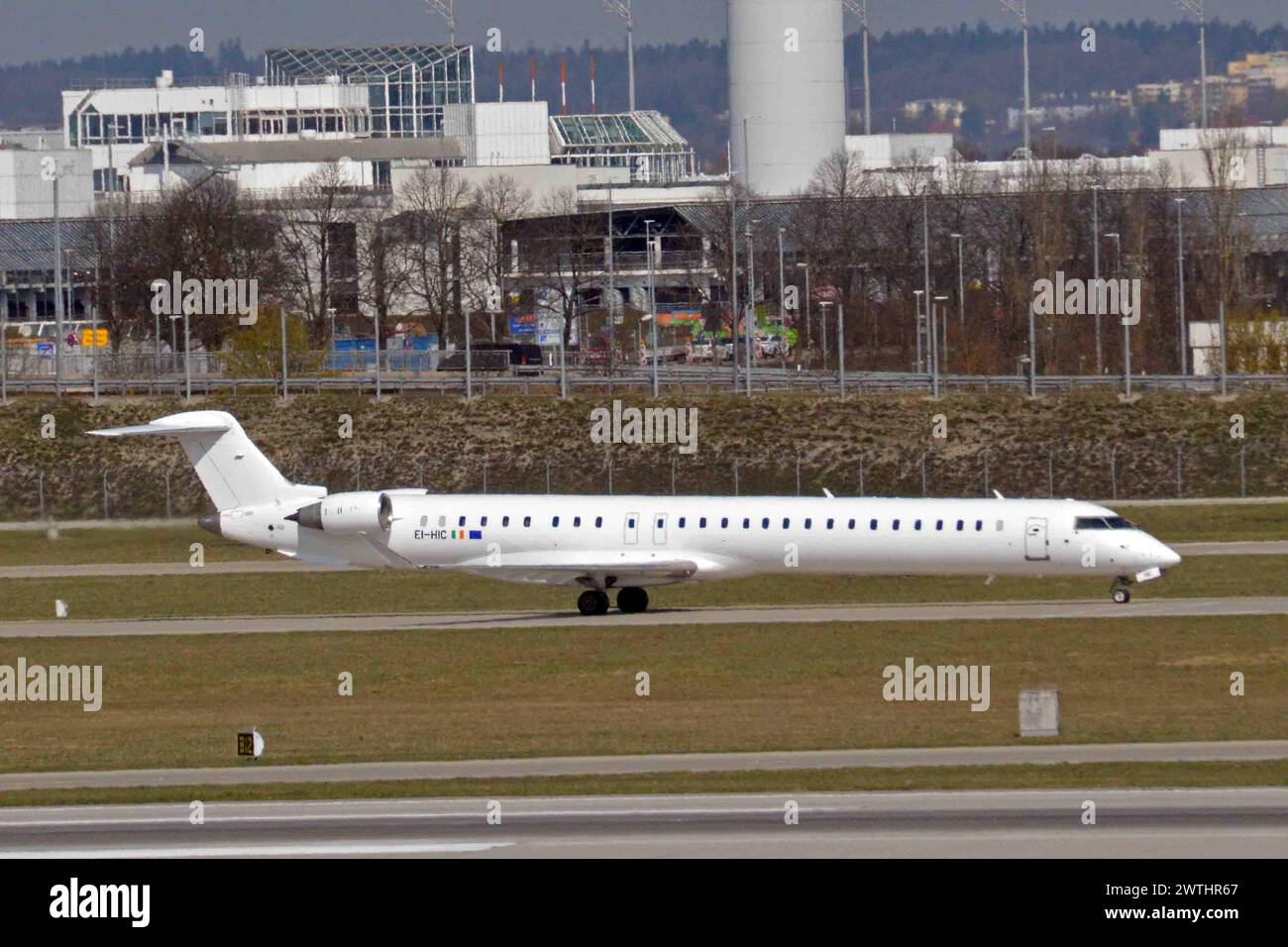 Germany, Bavaria, Munich: EI-HIC Bombardier CRJ-1000 (c/n 19017) of ...