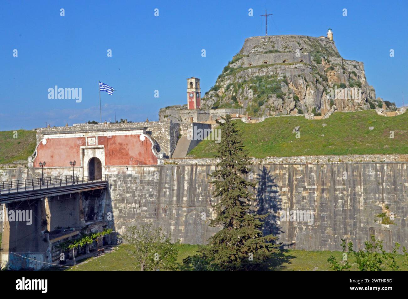 Greece, Island of Corfu, Kerkyra (Corfu town): Castel a Terra with ...