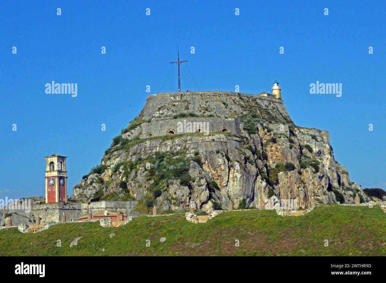 Greece, Island of Corfu, Kerkyra (Corfu town): Castel a Terra with ...
