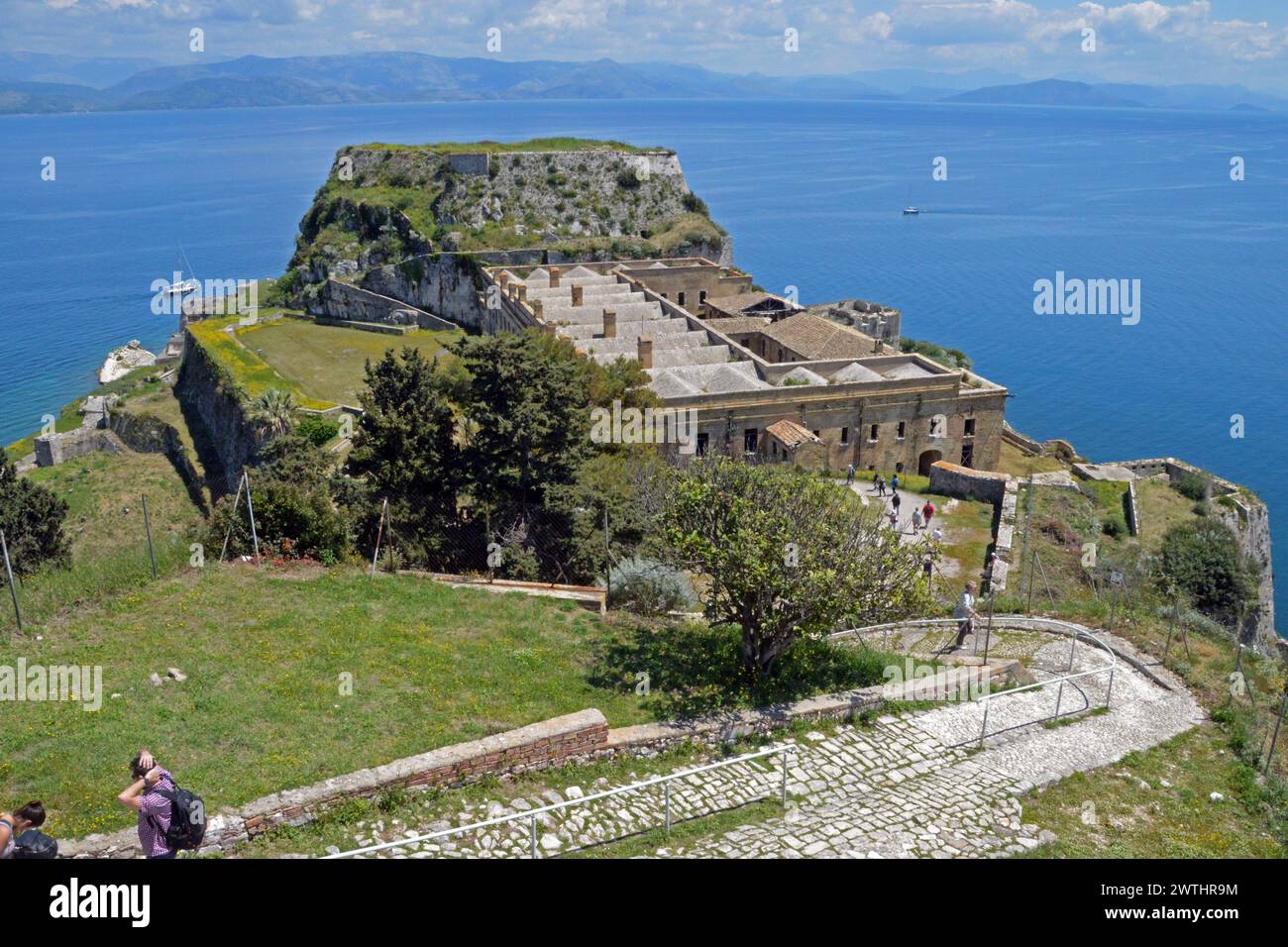 Greece, Island of Corfu, Kerkyra (Corfu town): "Castel a Mare", the ...