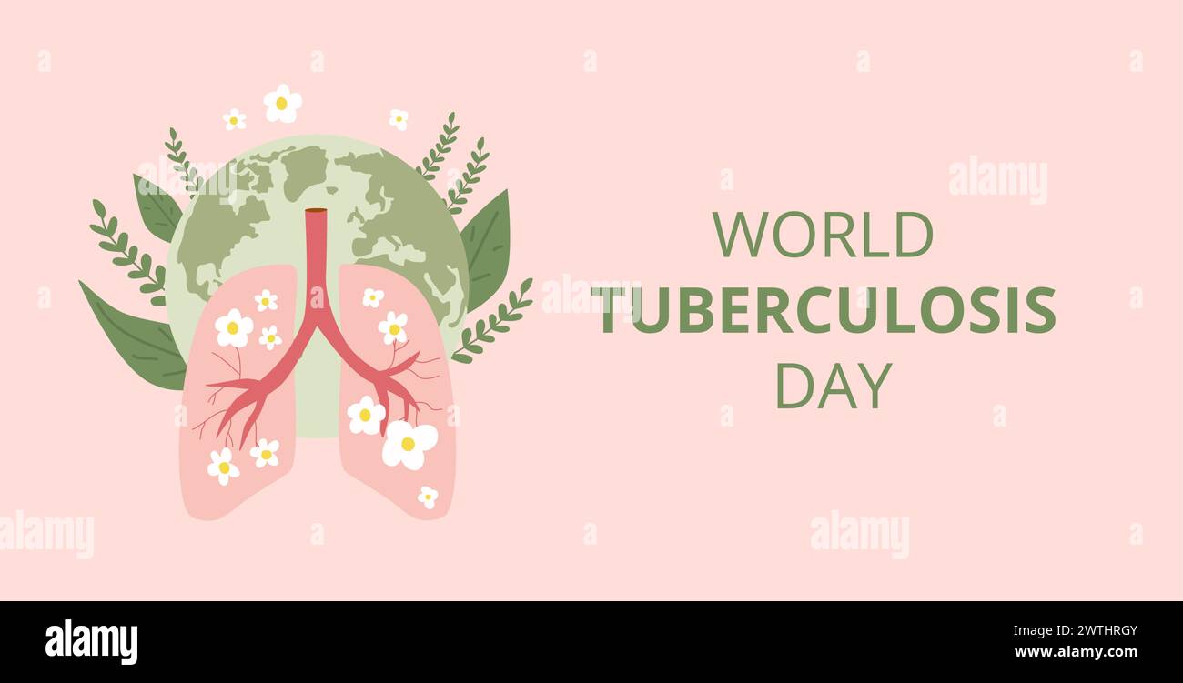 World tuberculosis day banner template. Awareness about tb disease with ...