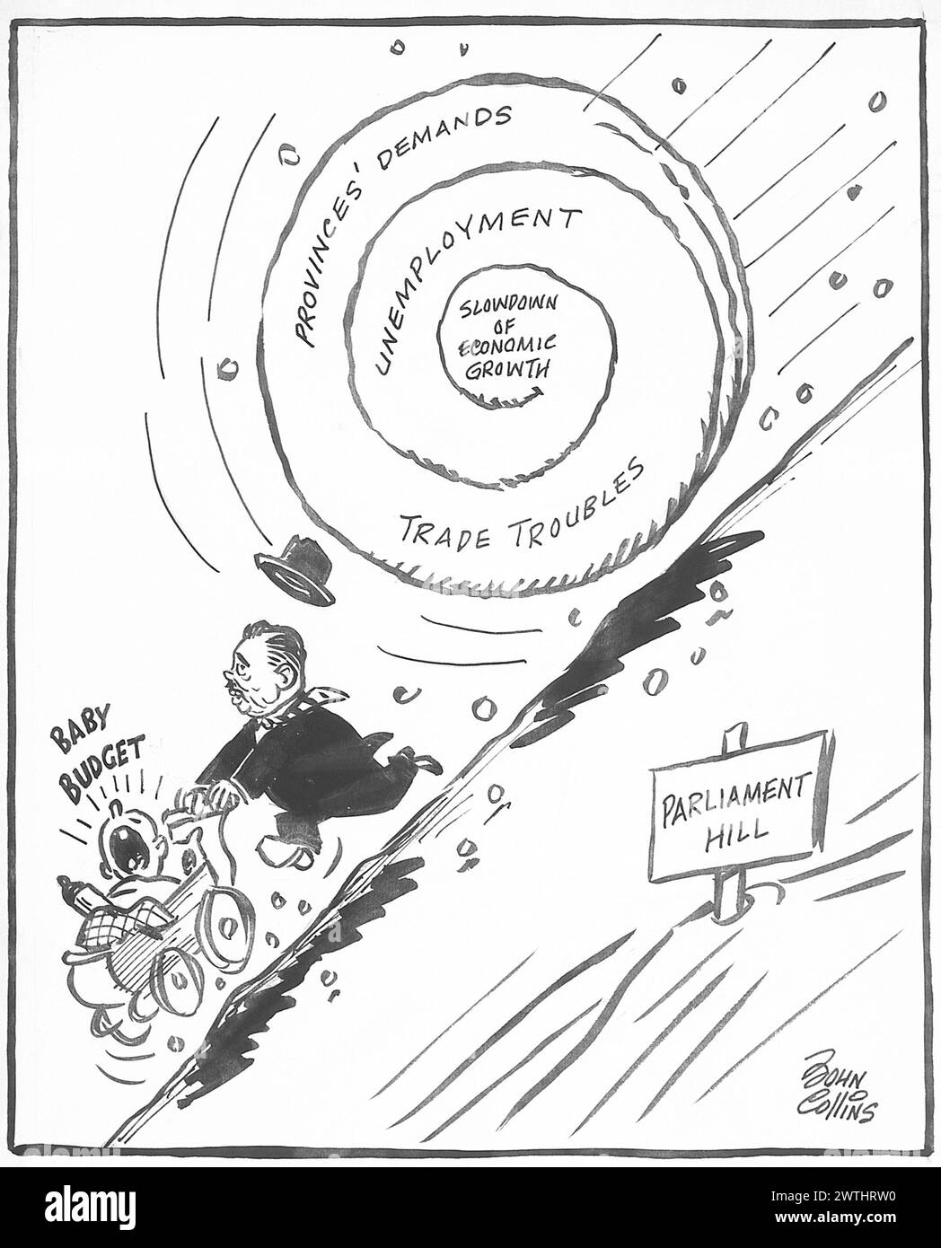 Cartoon - Mr. Fleming's Period of "Rolling Readjustment". John Collins ...
