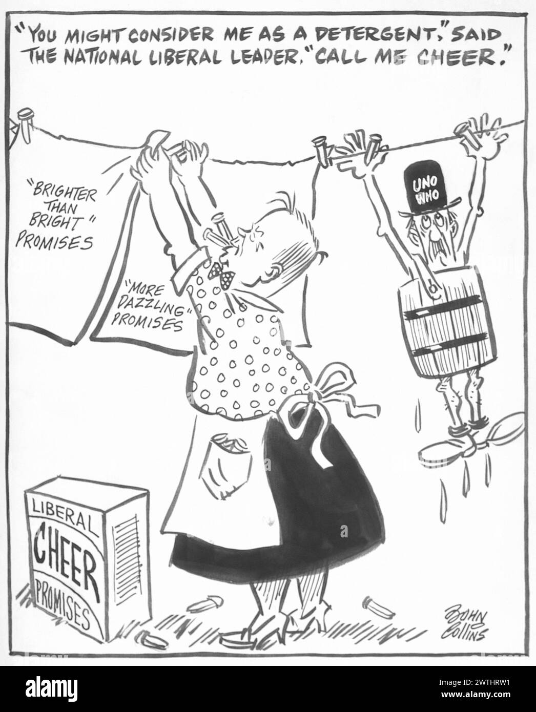 Cartoon - We've Been through the Wringer Already. John Collins (1917 ...