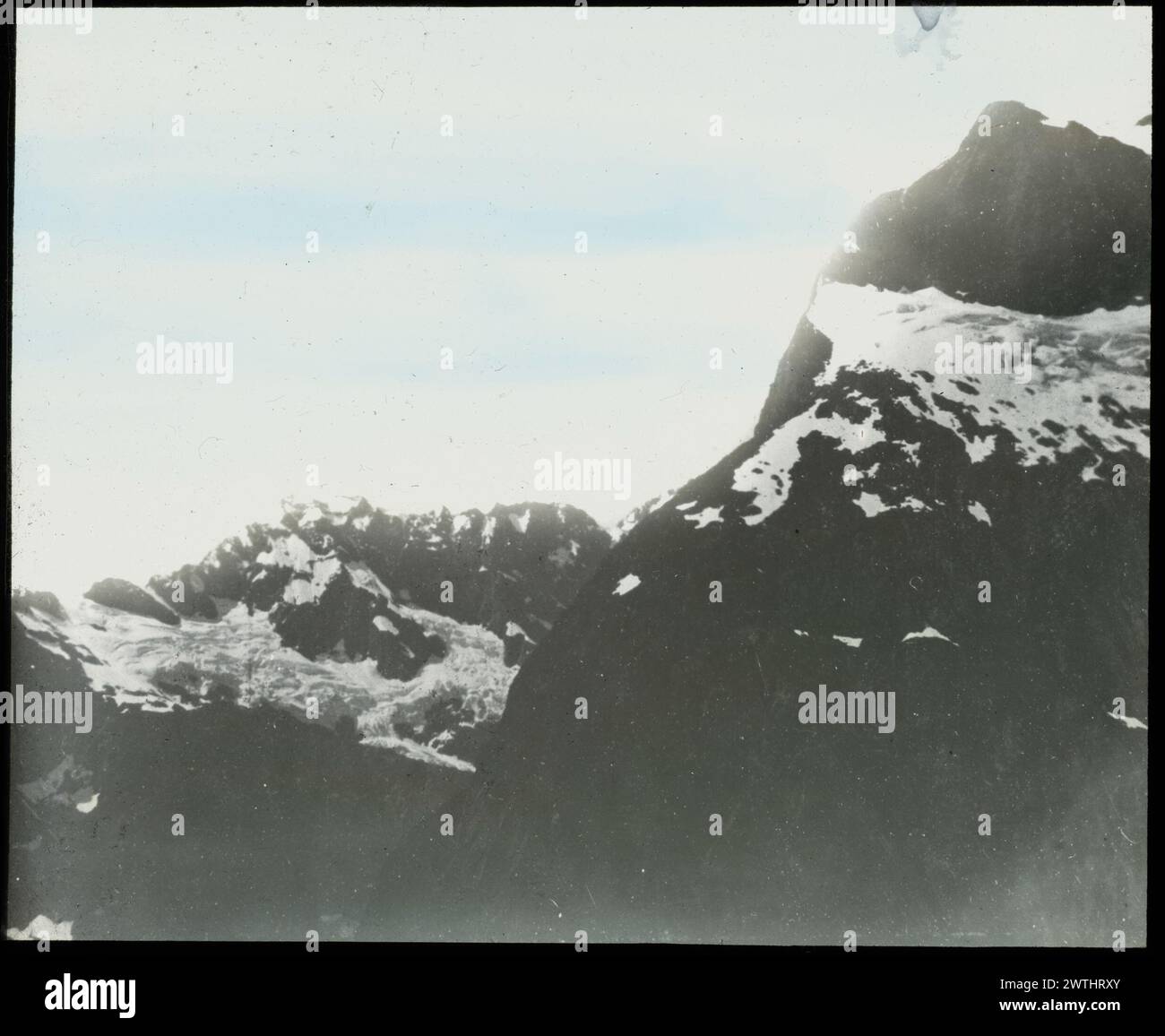 Tutoko Range from the Gulliver Valley and the Twins lantern slides ...