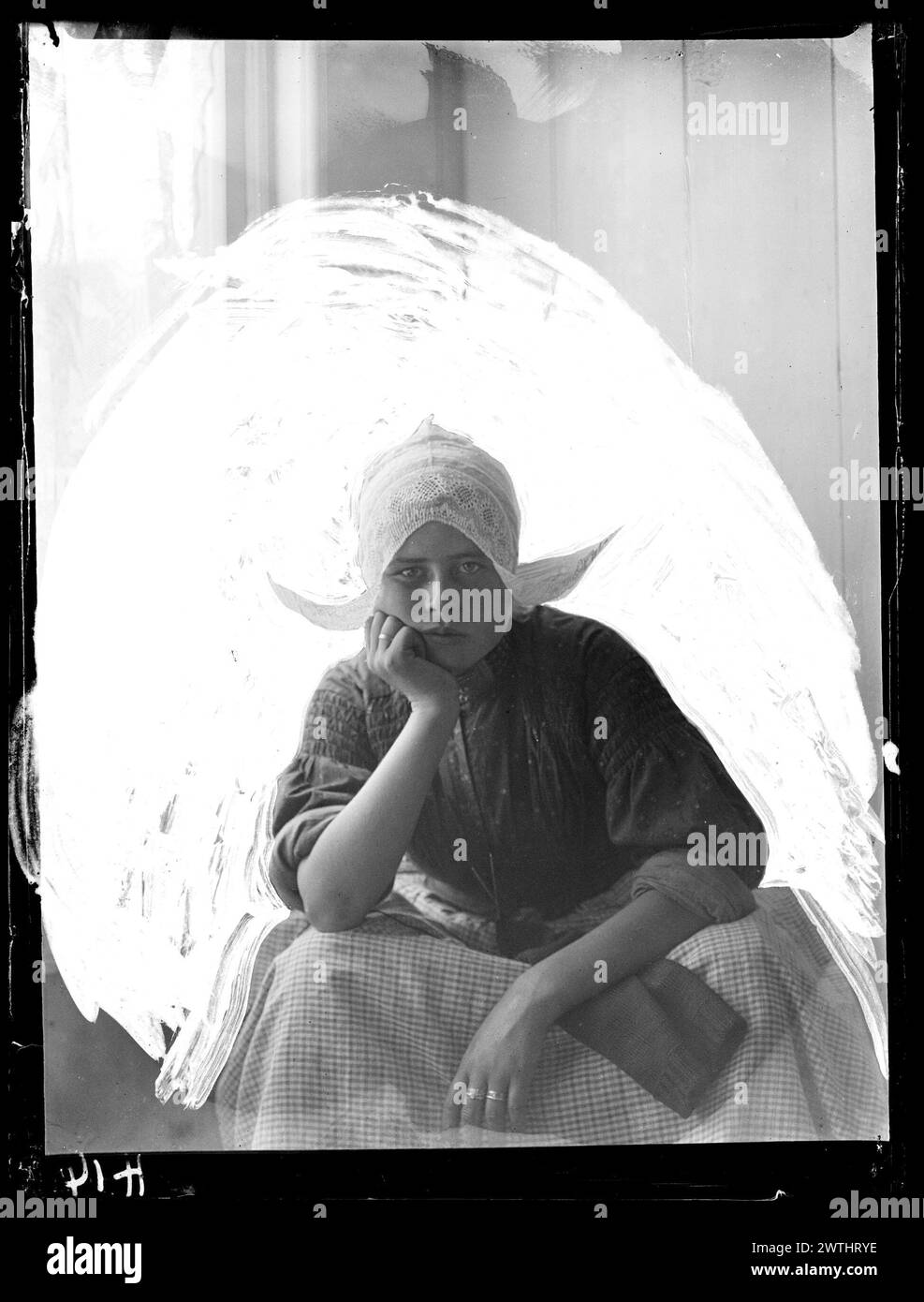 Young Woman The Netherlands Gelatin Dry Plate Negatives Black And