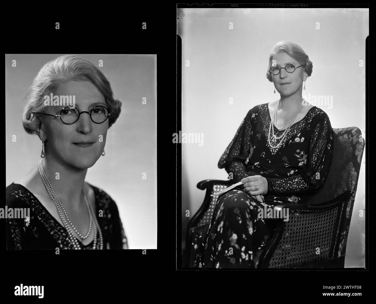 Woman; inscribed 'Mrs Johnston' Nitrate negatives, gelatin silver ...