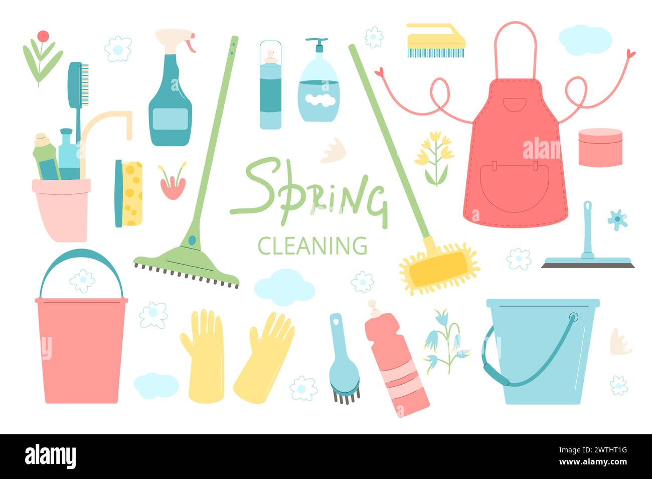 Spring cleaning tidying Stock Vector Images - Alamy