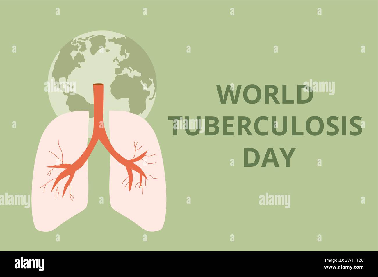 World tuberculosis day banner template. Awareness about disease. Vector ...