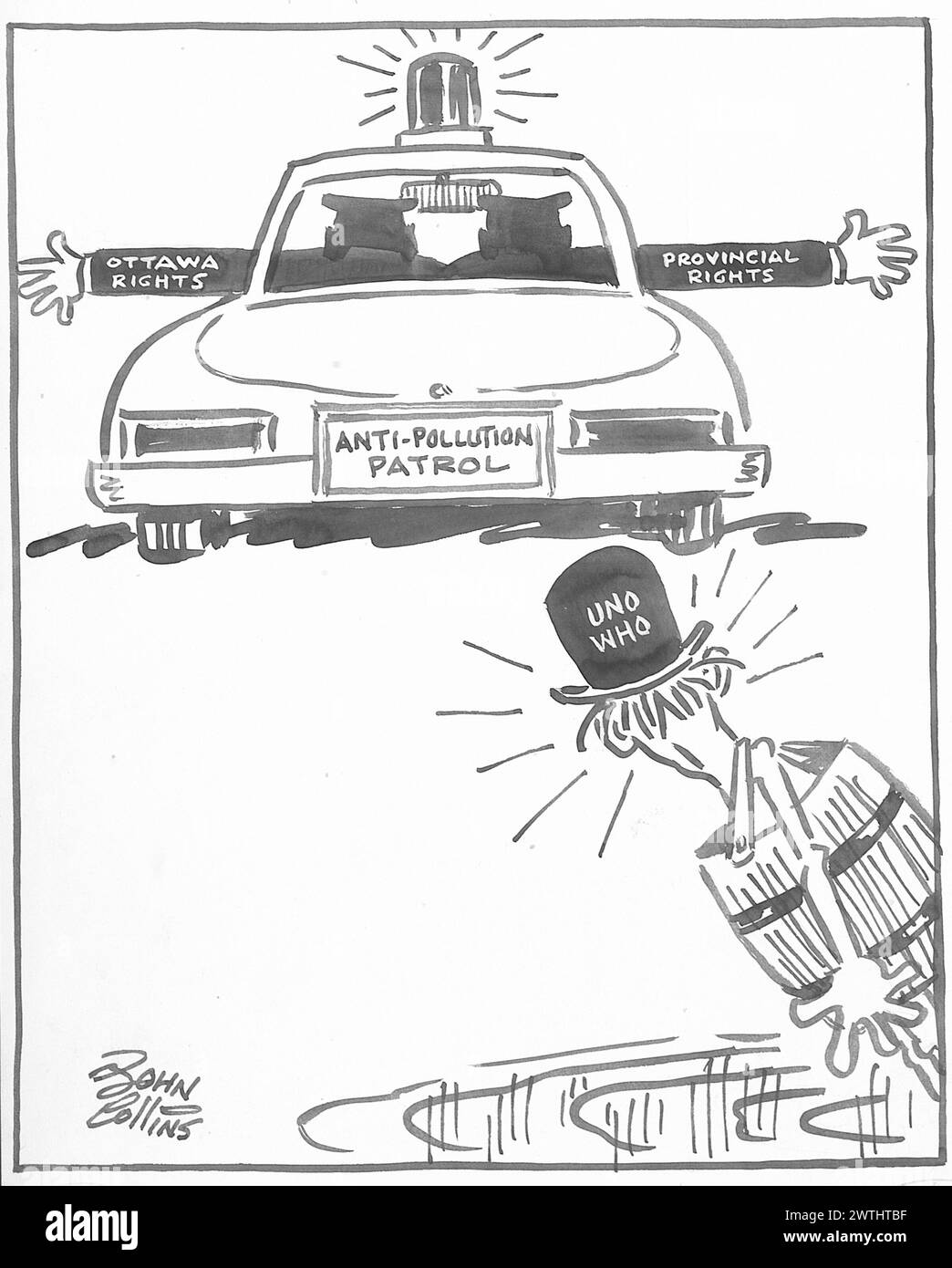 Cartoon - Keystone Cops. John Collins (1917-2007 Stock Photo - Alamy