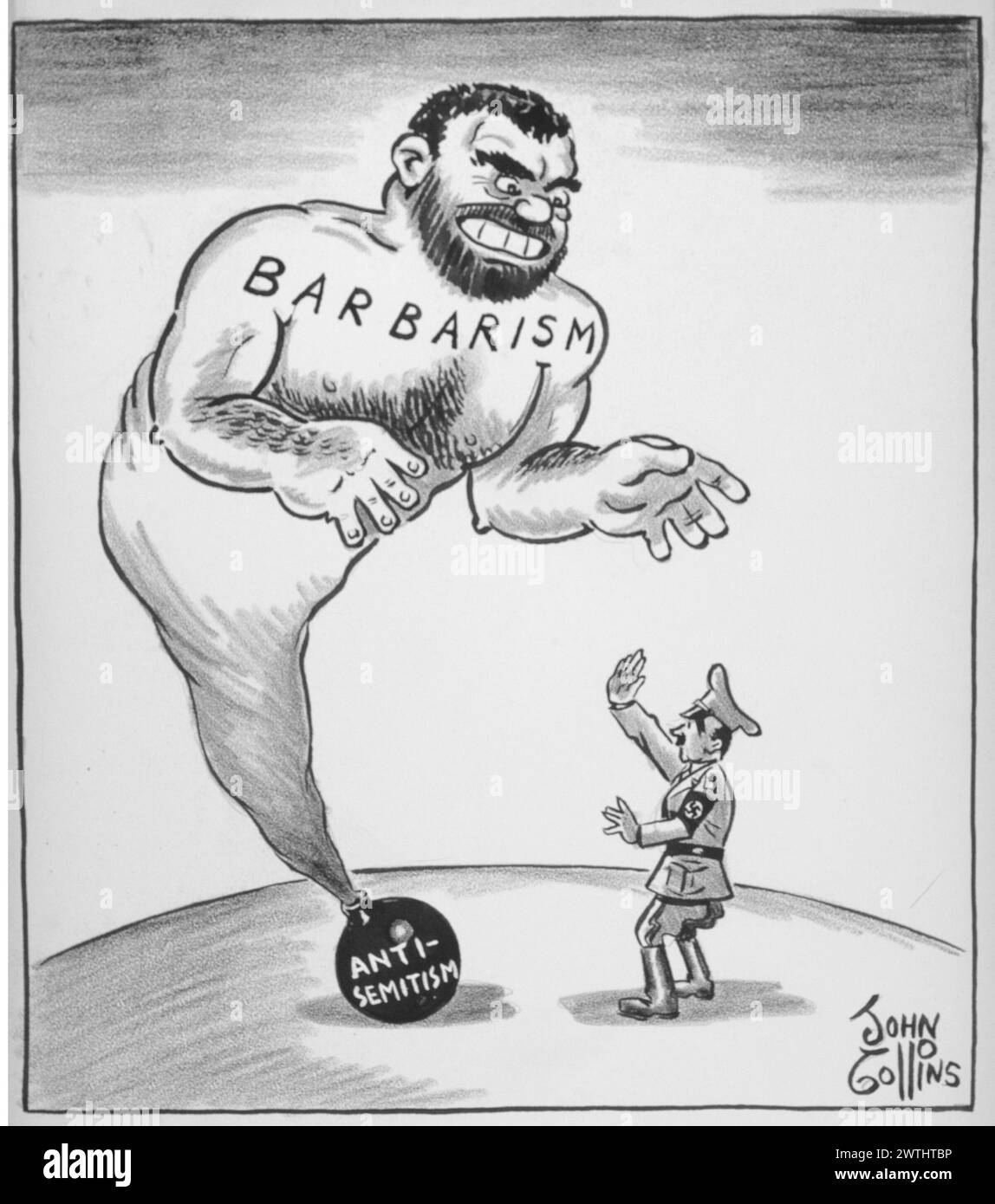 Cartoon - Aladdin Hitler and His Lamp. John Collins (1917-2007 Stock ...