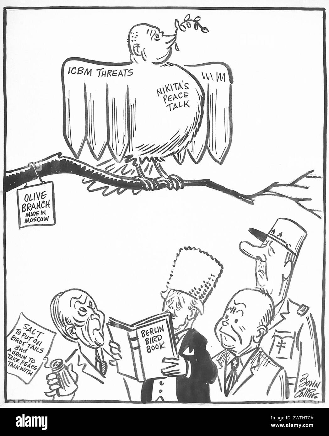 Cartoon - The Red Dove of Peace. John Collins (1917-2007 Stock Photo ...