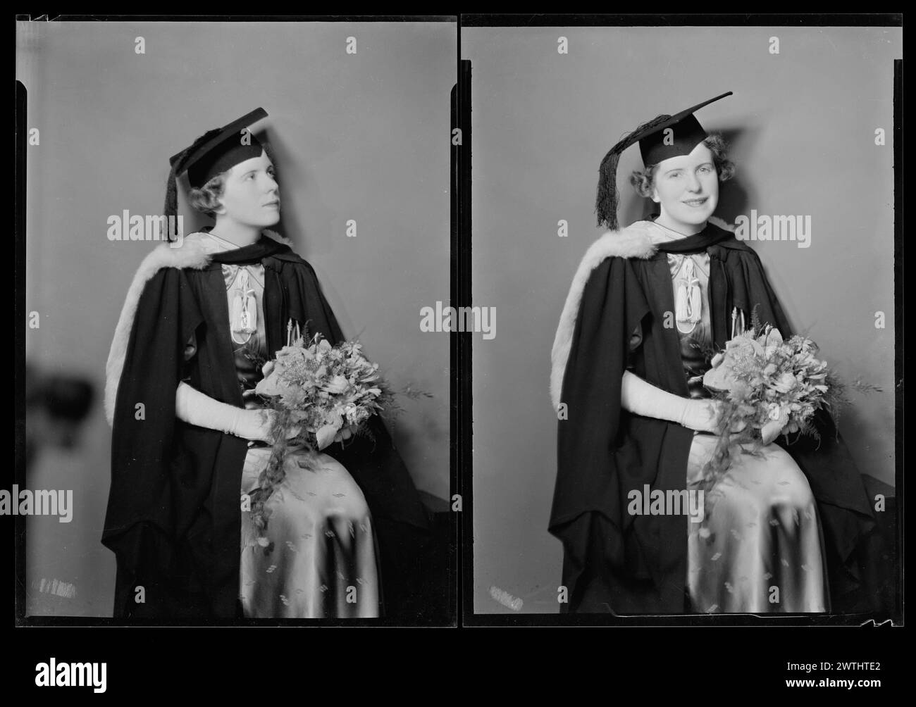 Miss LE Irwin capping black-and-white negatives, studio portraits ...