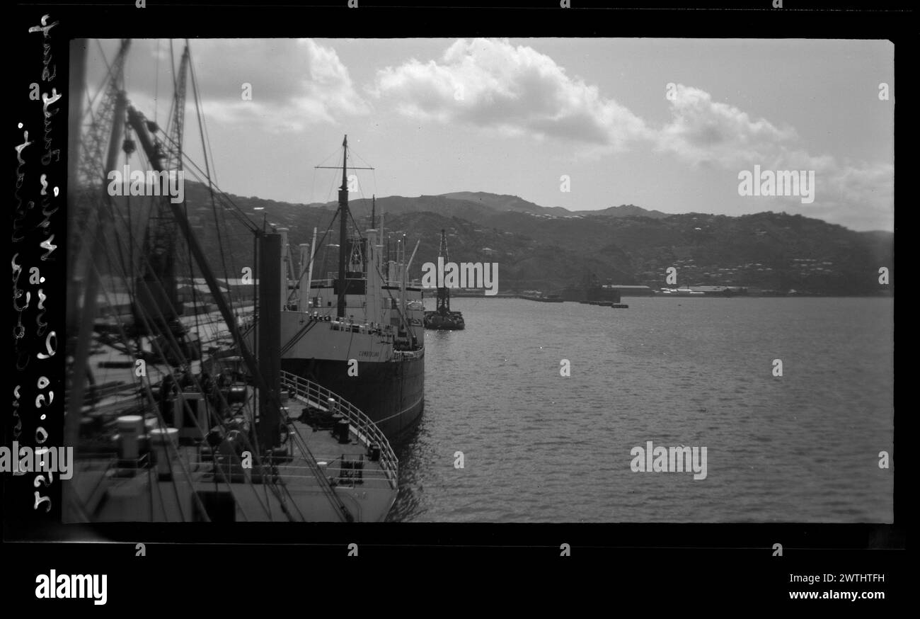 Panorama : Wellington fault scarp from Aotea wharf gelatin silver ...