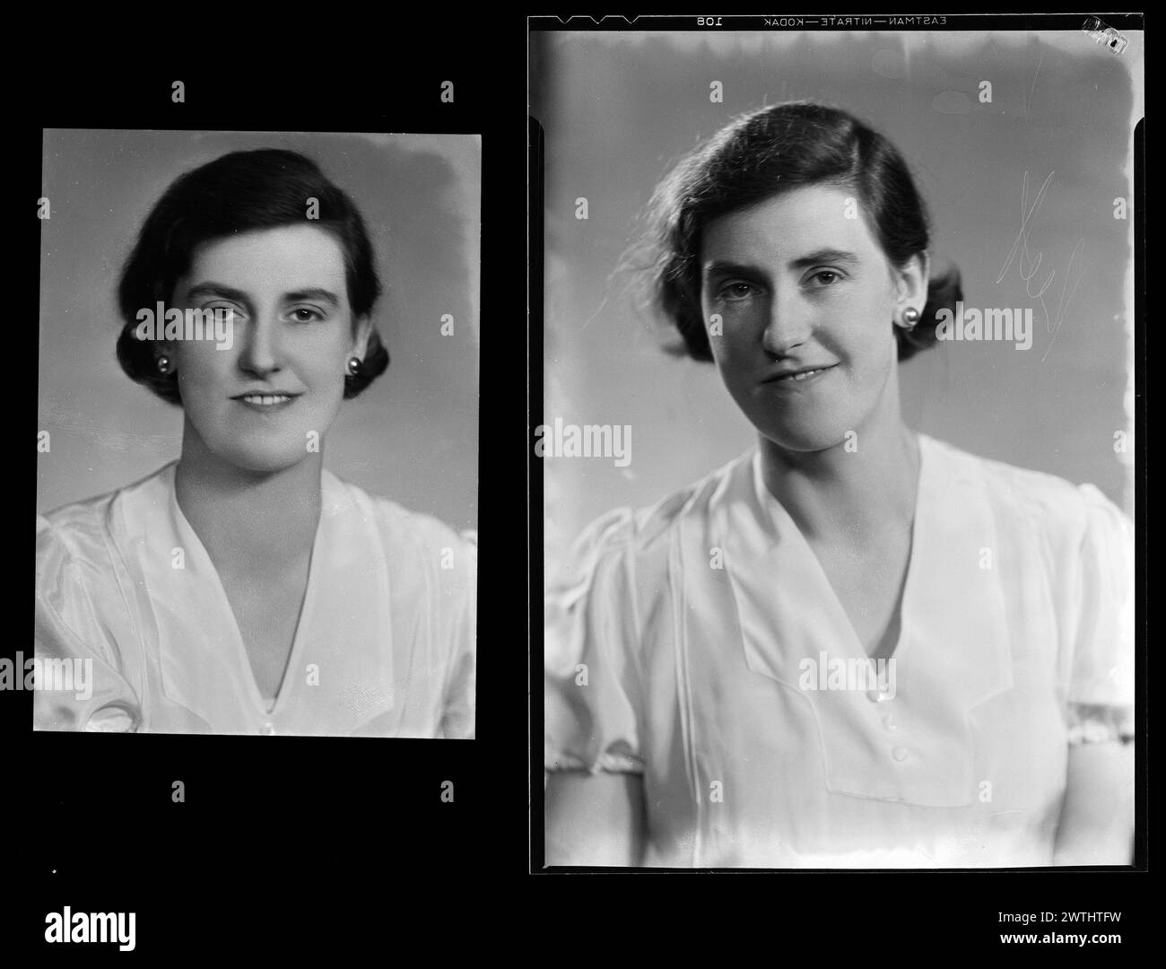 Woman; inscribed 'Mrs Gillstram' Nitrate negatives, gelatin silver ...