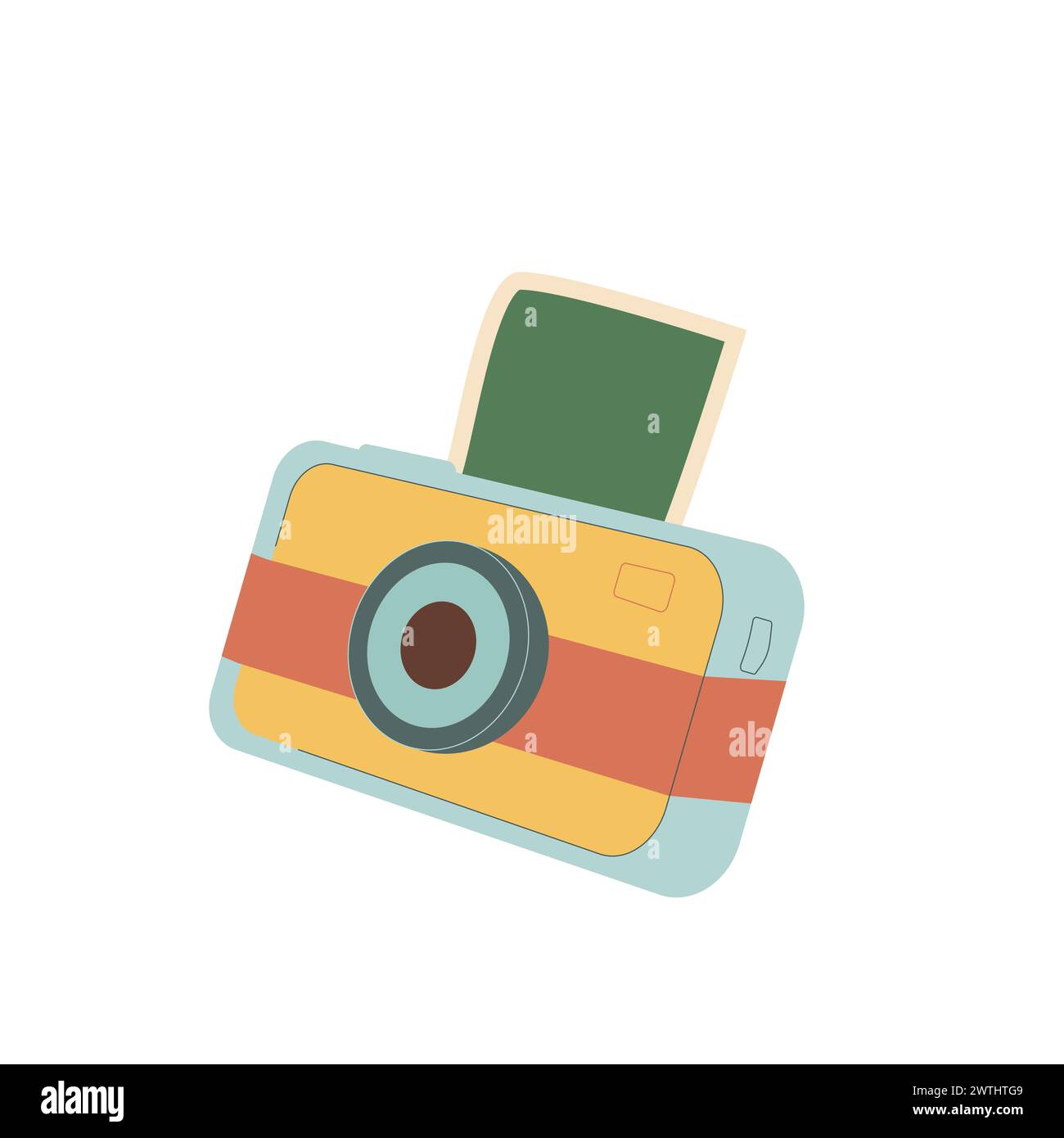 Camera isolated on white background. Vector flat illustration Stock ...