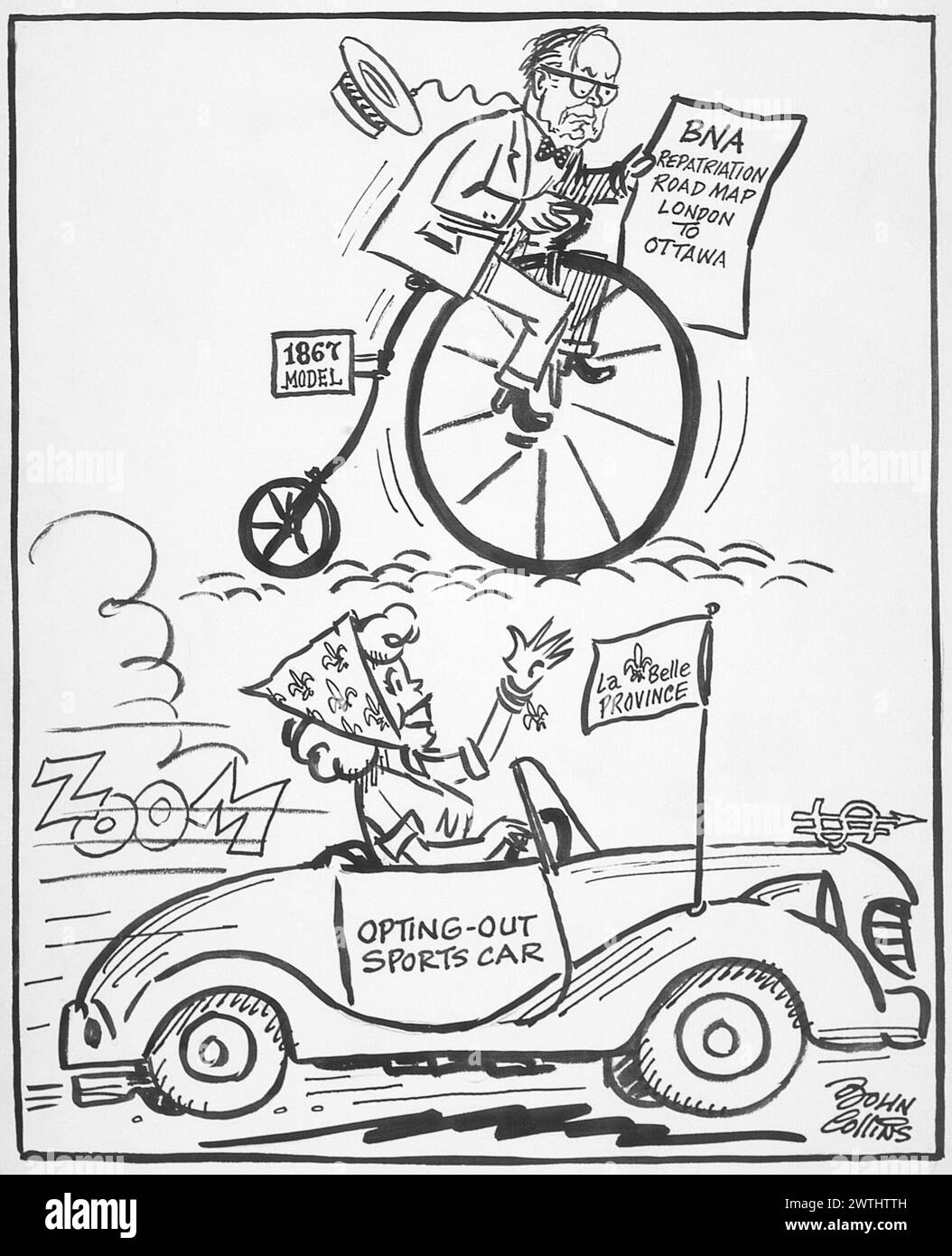 Cartoon - The New Models Are Here. John Collins (1917-2007 Stock Photo ...