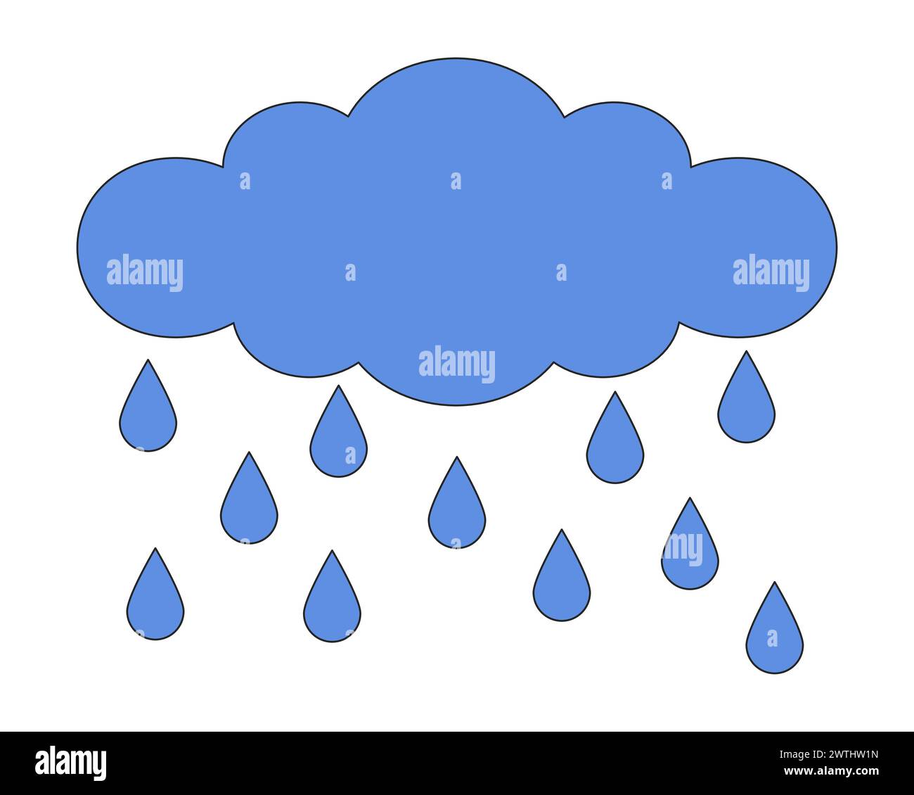 Raindrops falling water Cut Out Stock Images & Pictures - Alamy