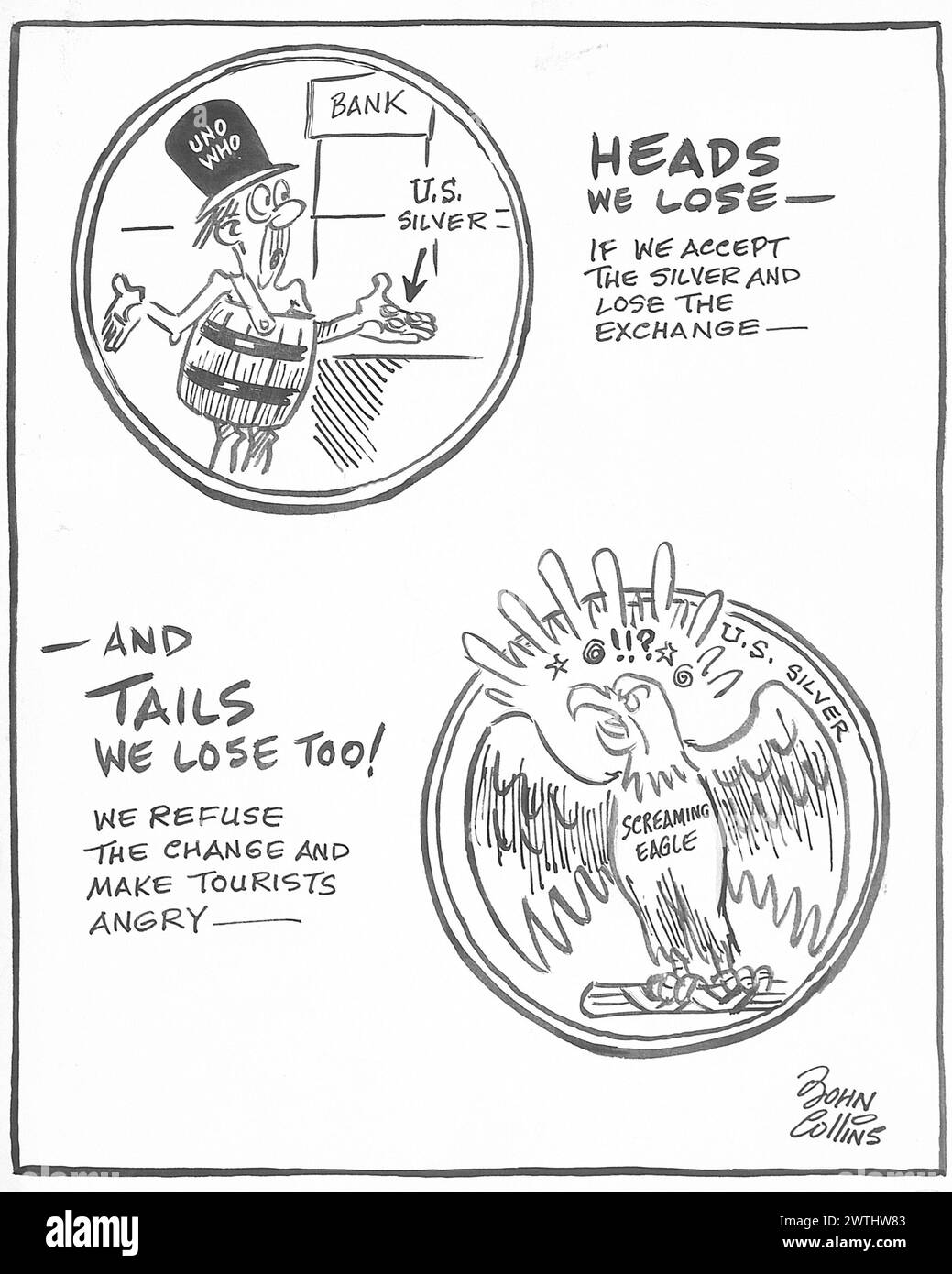 Cartoon - Sometimes You Just Can't Win. John Collins (1917-2007 Stock ...