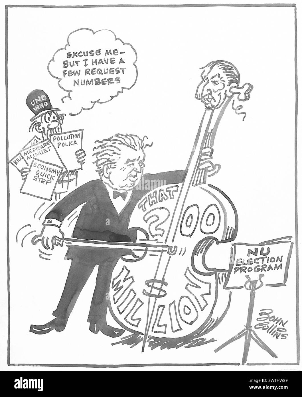 Cartoon - Johnny One Note. John Collins (1917-2007 Stock Photo - Alamy