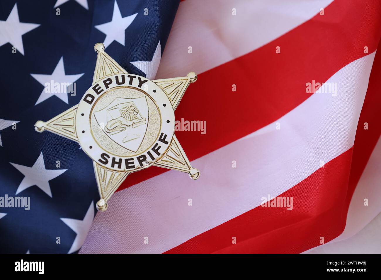 KYIV, UKRAINE - MARCH 9, 2024 US Deputy Sheriff badge on United States ...