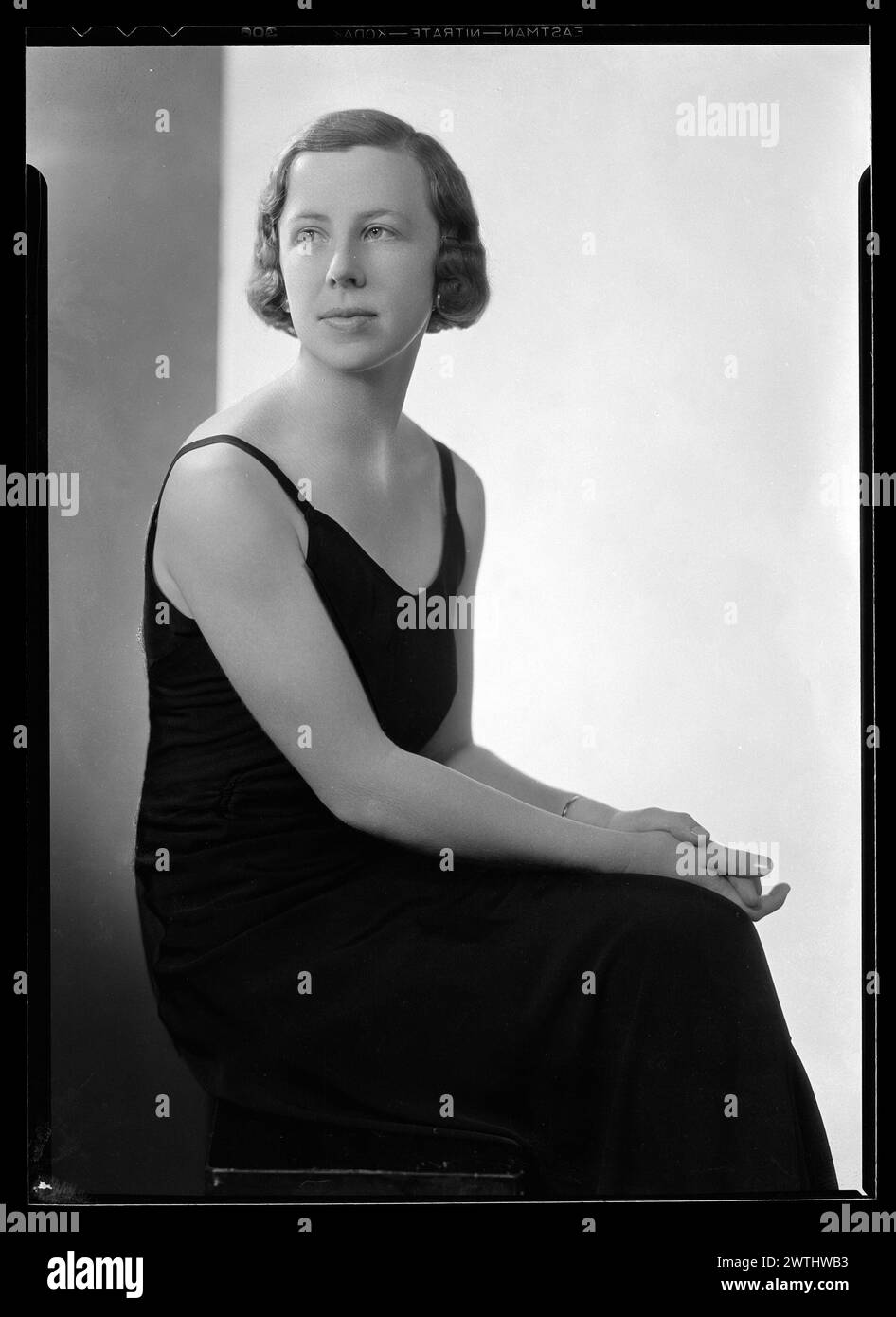 Woman; inscribed 'Miss Thompson' Nitrate negatives, gelatin silver ...