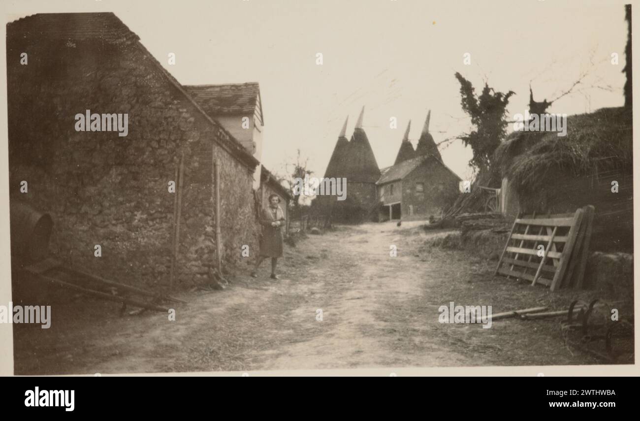 Paddy Johnson in farm surroundings, England black-and-white prints ...