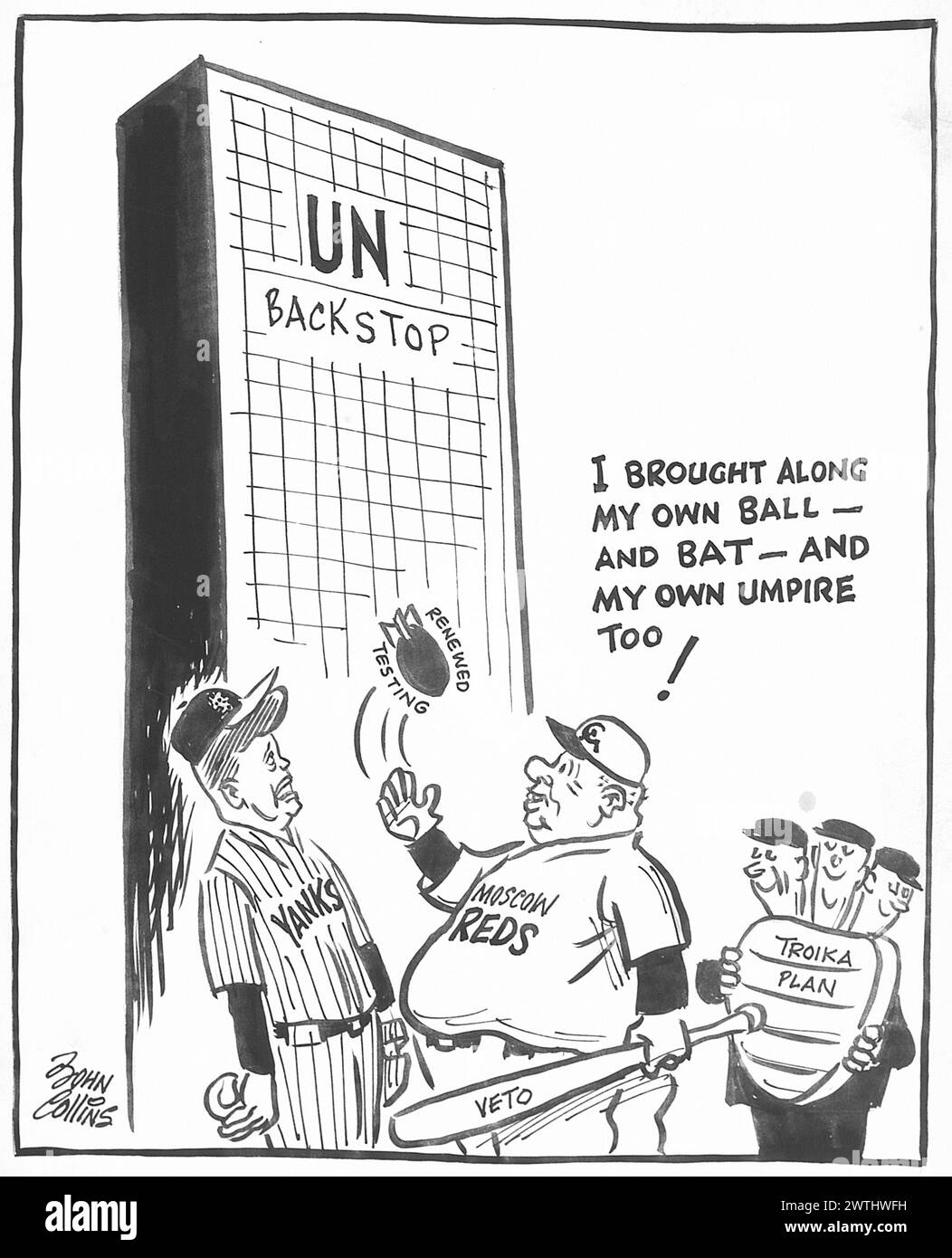 Cartoon - Another World Series. John Collins (1917-2007 Stock Photo - Alamy
