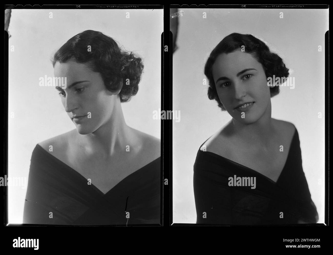 Woman; inscribed 'Miss Park' Nitrate negatives, gelatin silver ...