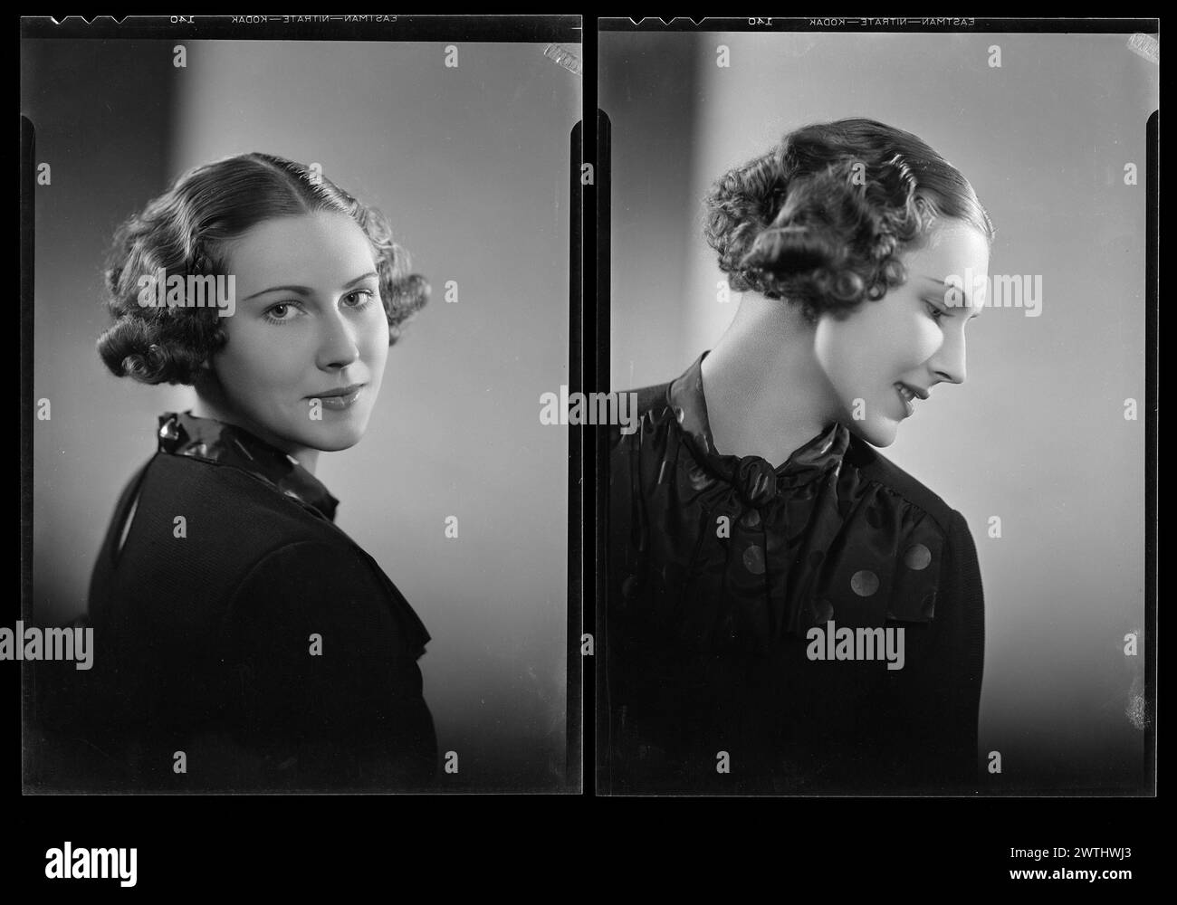 Captured in a formal portrait the image highlights facial features hi ...