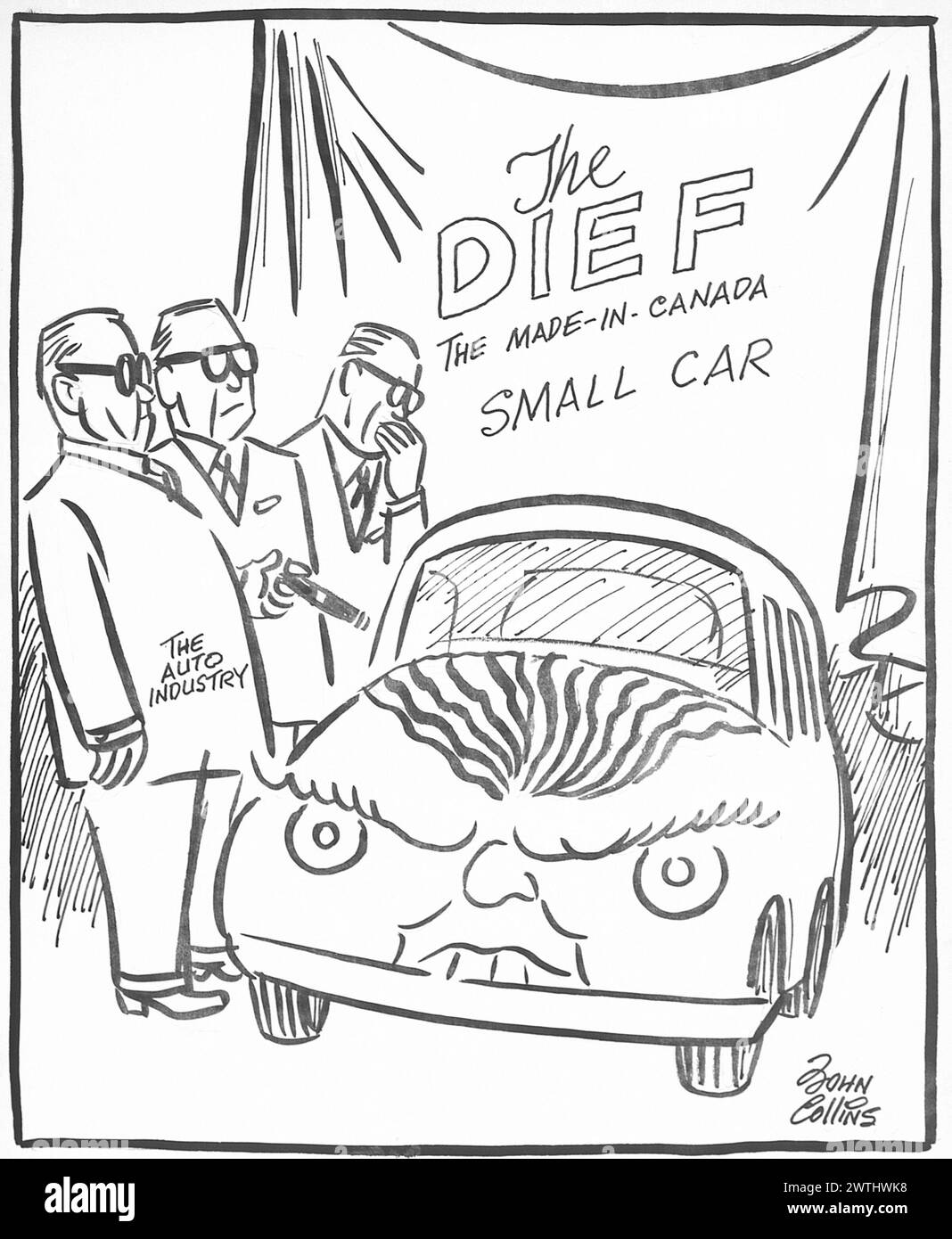 Cartoon - Ottawa Auto Show. John Collins (1917-2007 Stock Photo - Alamy