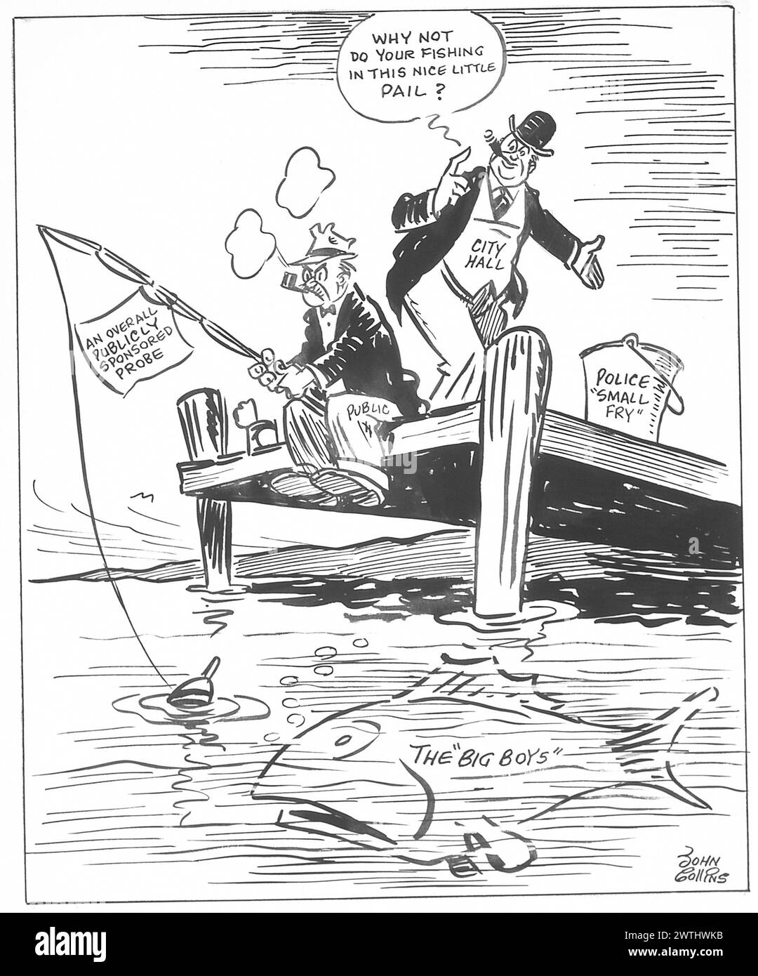 Cartoon - We've Got Bigger Fish to Fry. John Collins (1917-2007 Stock ...