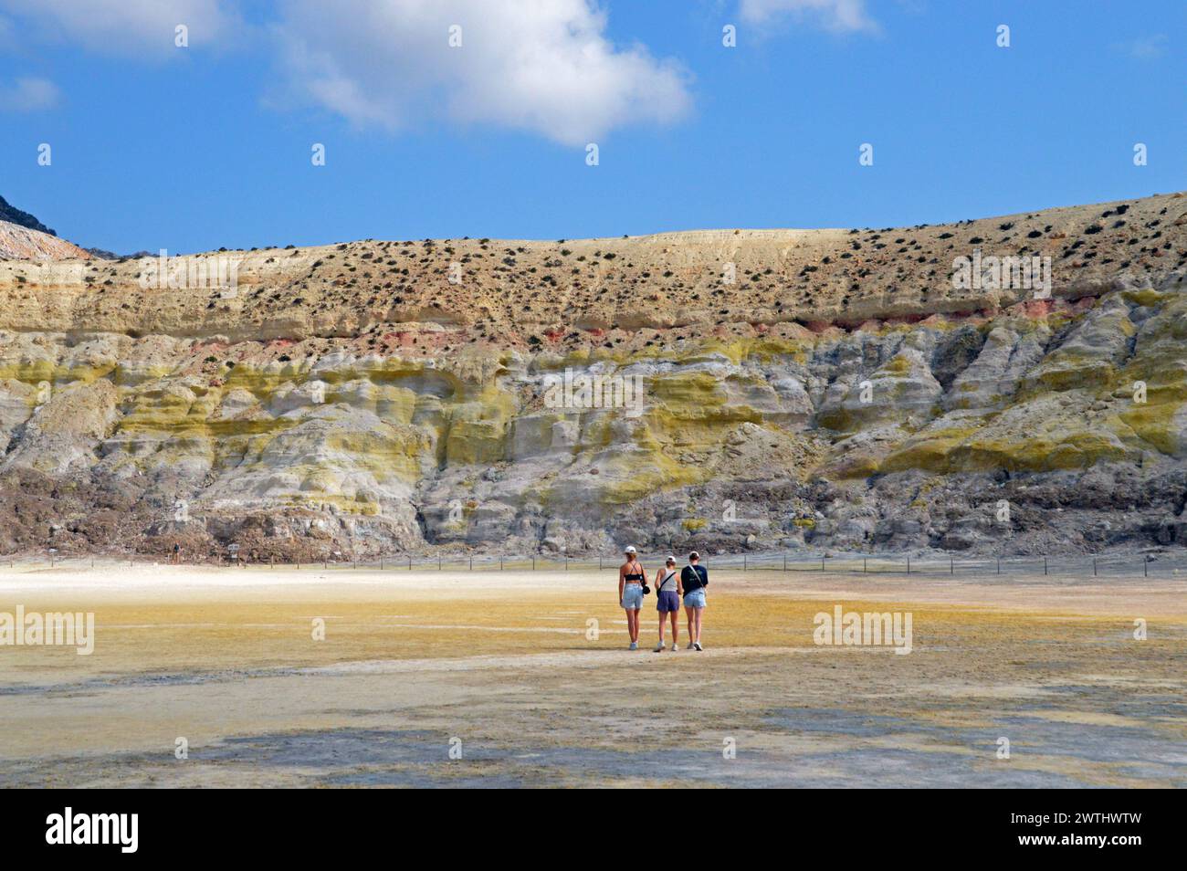 Greece, Island of Nisyros: in the main crater of the dormant volcano ...