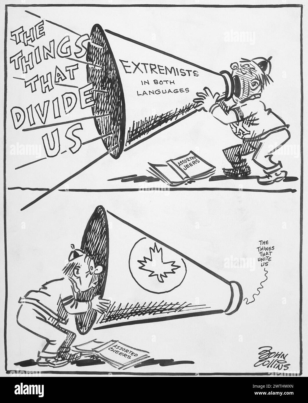 Cartoon - The Wrong End of the Megaphone. John Collins (1917-2007 Stock ...