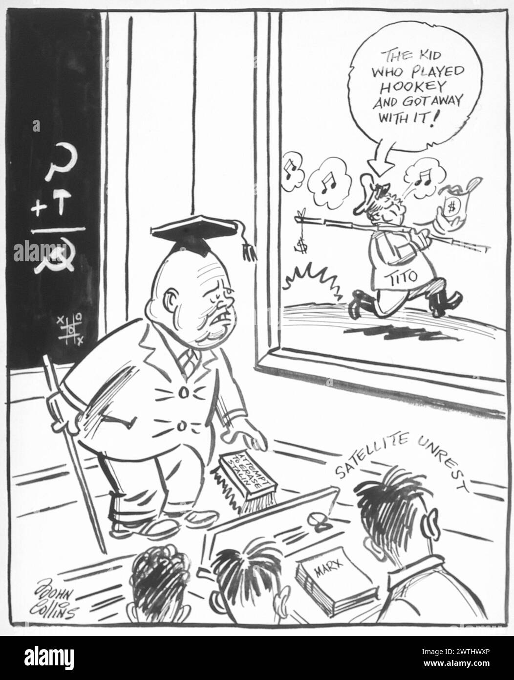 Cartoon - Trouble in the Little Red Schoolhouse. John Collins (1917 ...