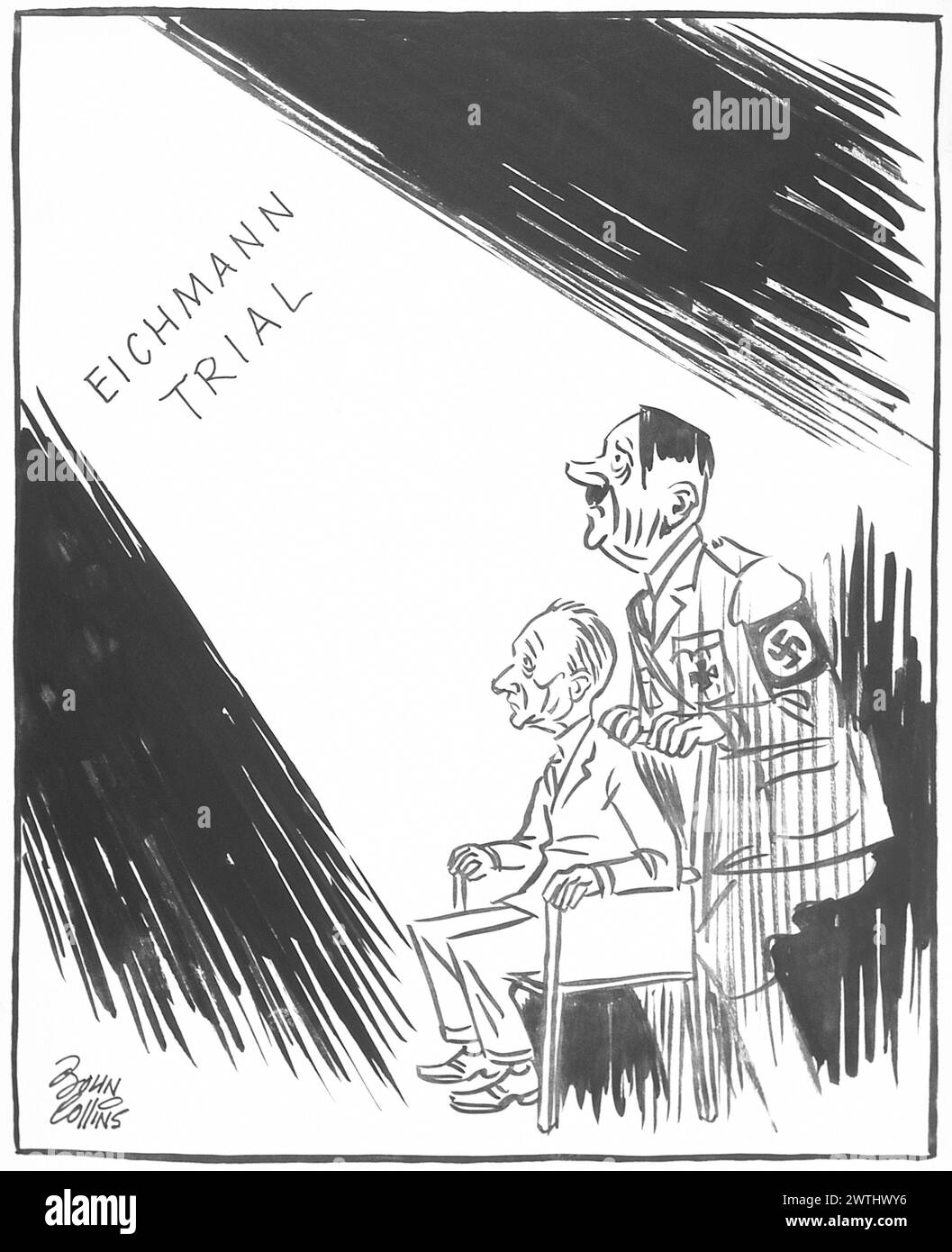 Cartoon - Another Adolf on Trial. John Collins (1917-2007 Stock Photo ...