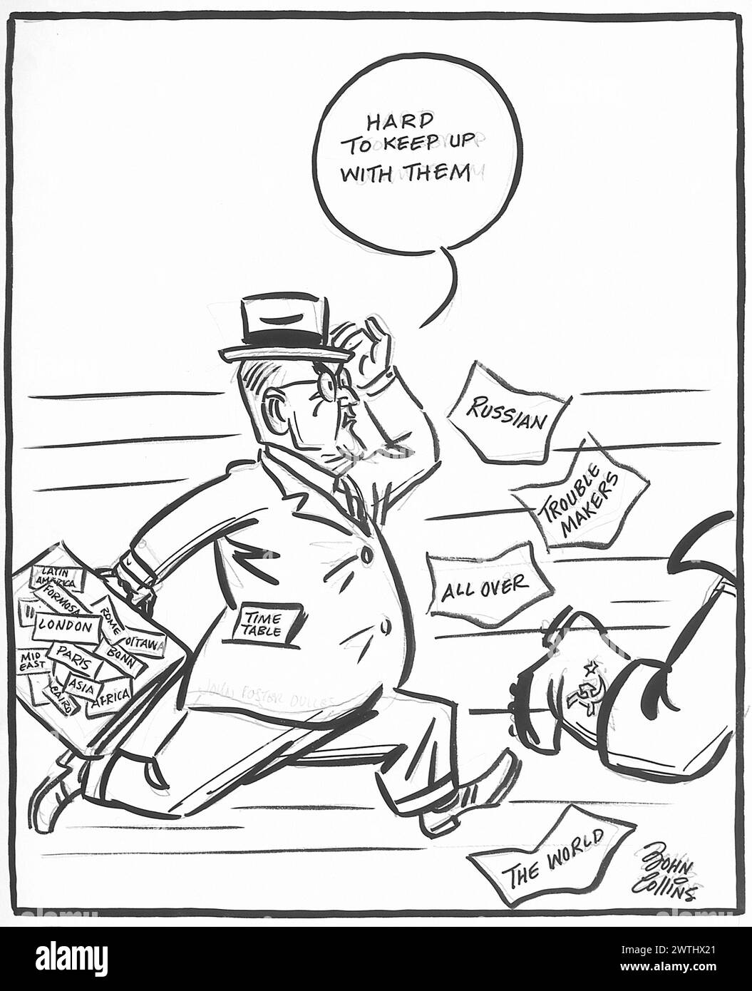 Cartoon - Fast-Foster-Fastest. John Collins (1917-2007 Stock Photo - Alamy