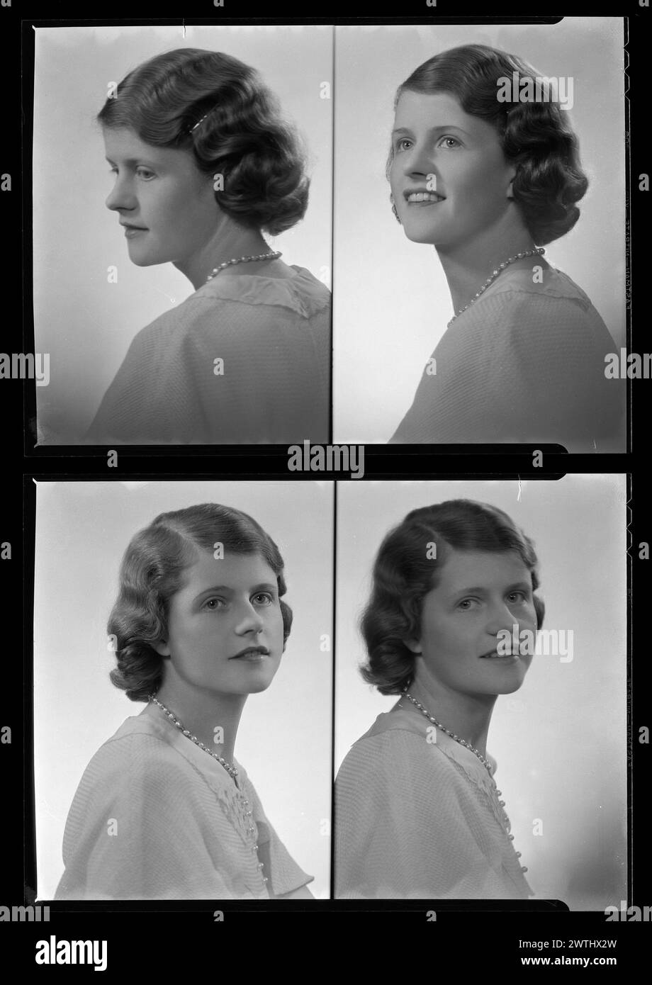 Woman; inscribed 'Miss L. Thompson' Nitrate negatives, gelatin silver ...
