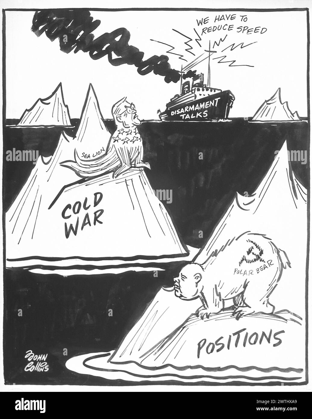 Cartoon - Iceberg Season. John Collins (1917-2007 Stock Photo - Alamy