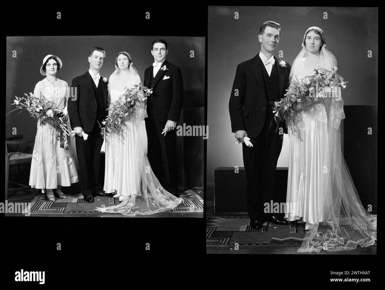 Bride and groom; inscribed 'Jarvis Wedding' gelatin silver negatives ...